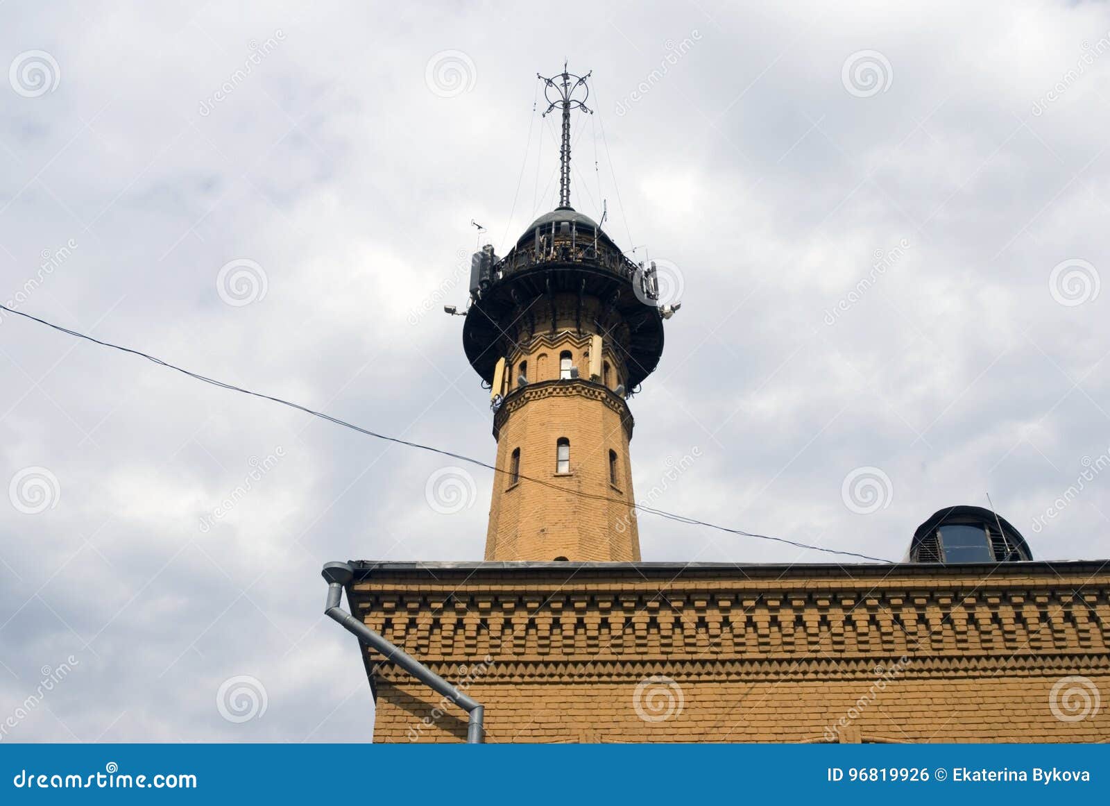 Firefighters Tower in Moscow, Built in 1880-es. Stock Photo - Image of ...