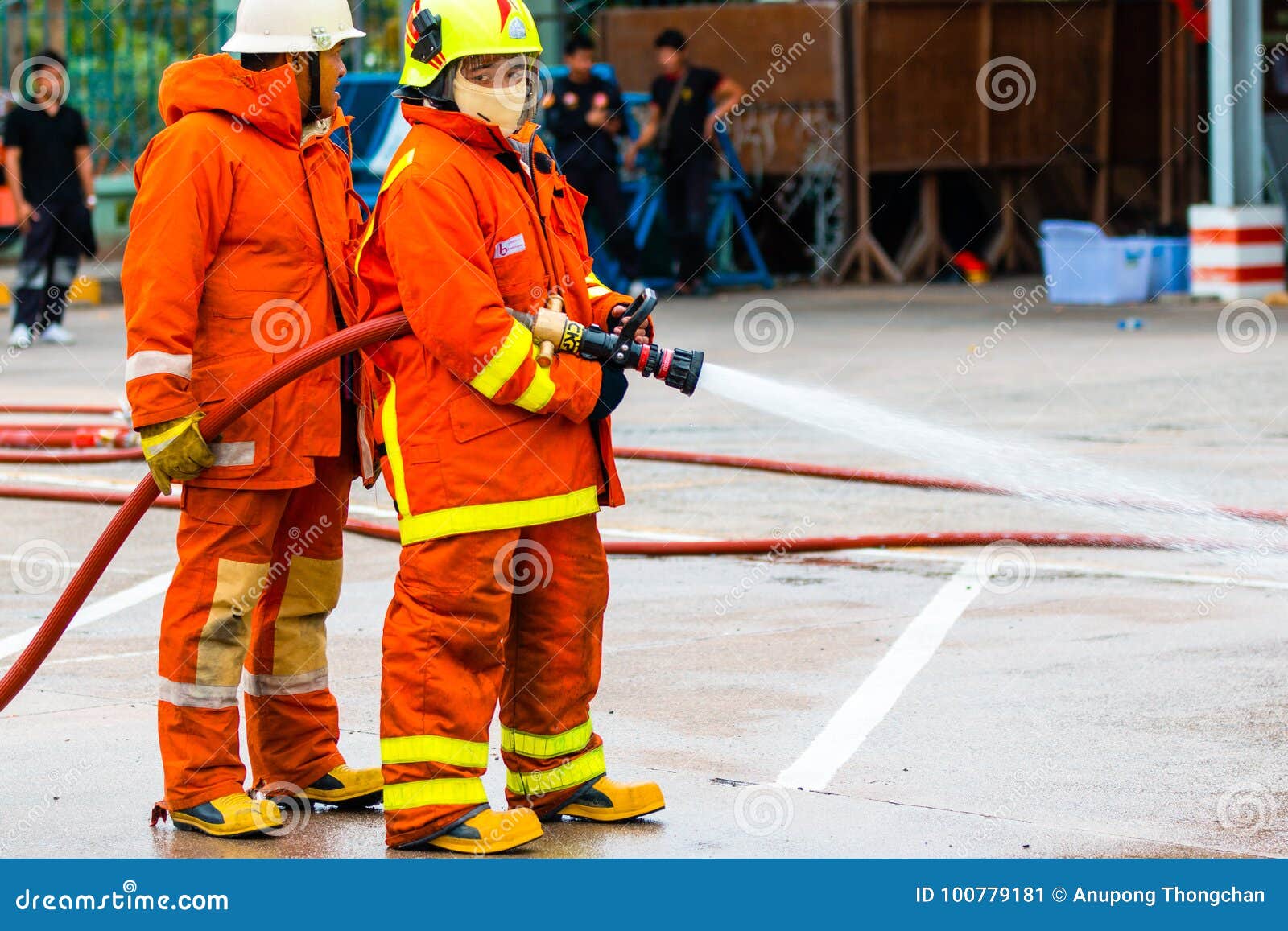 Firefighters training editorial photo. Image of brave - 100779181