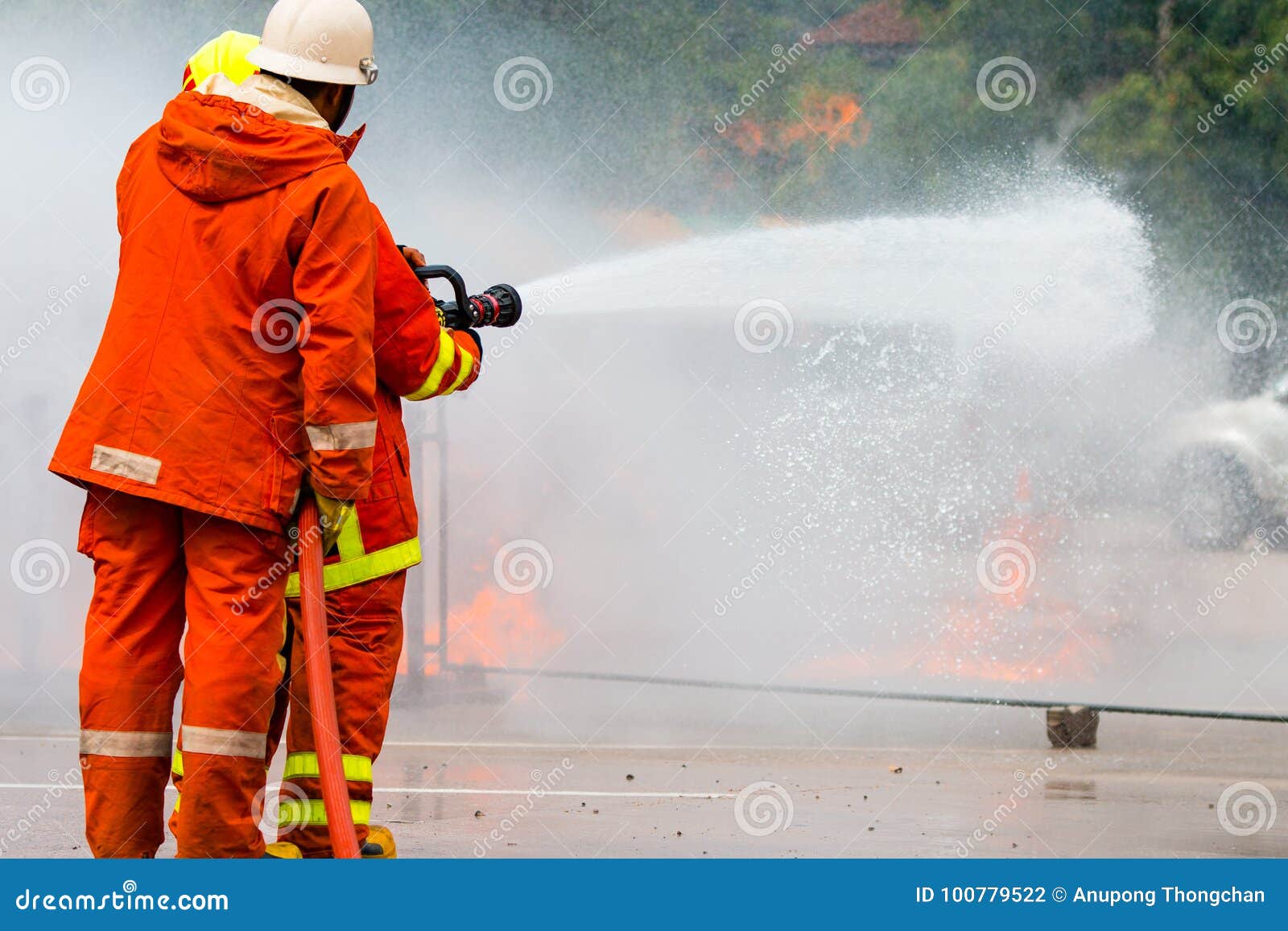 Firefighters training editorial photography. Image of brave - 100779522