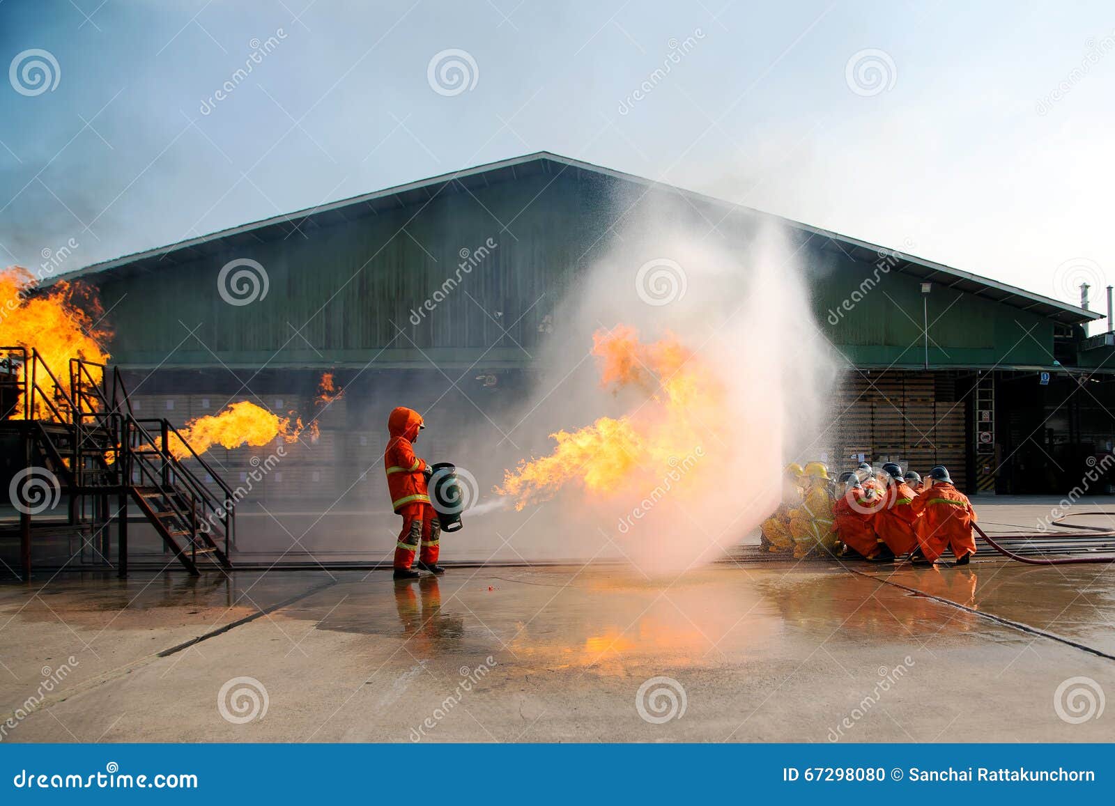 Firefighters Training, the Employees Annual Training Fire Fighting ...