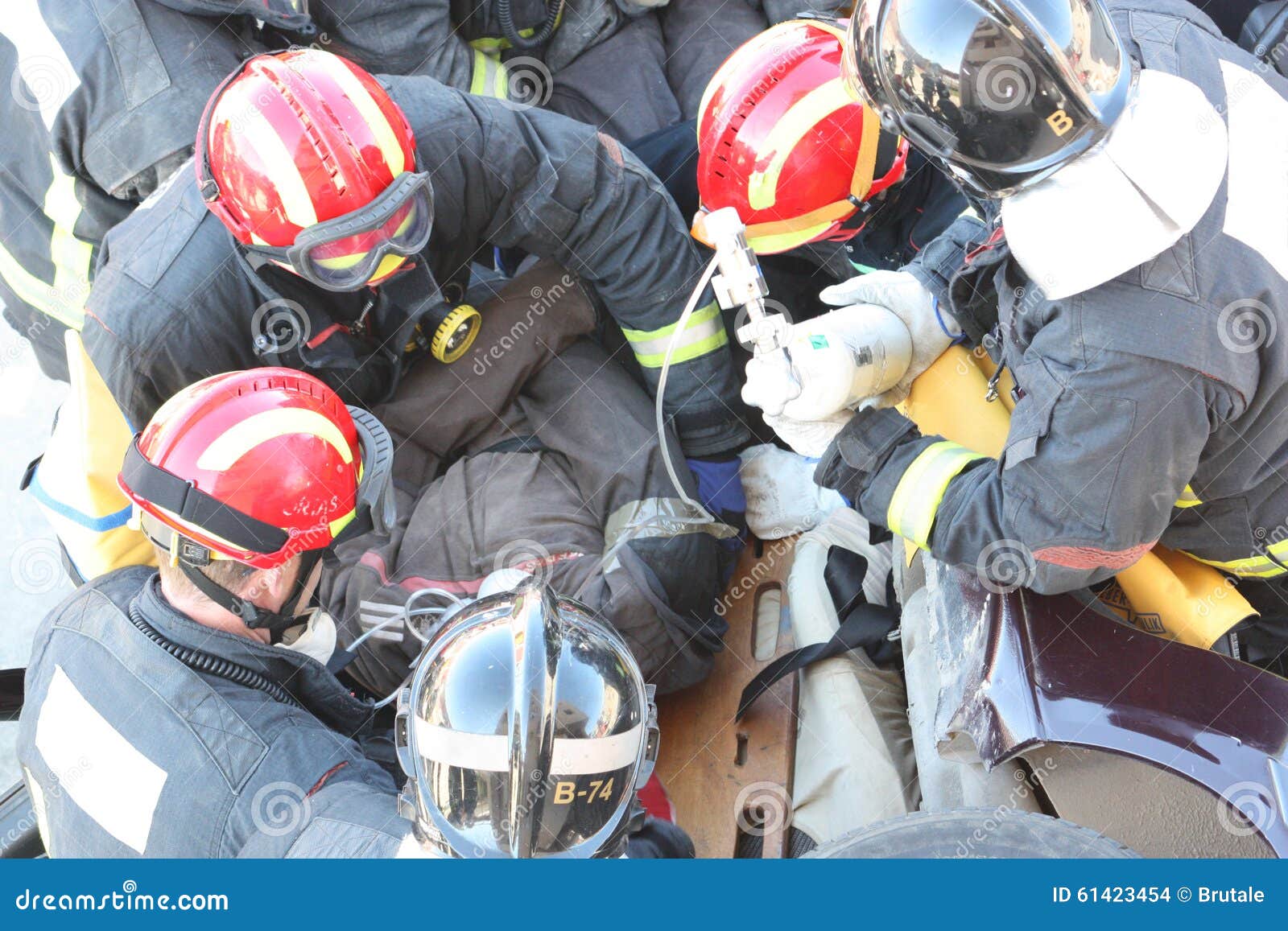 Firefighters working stock photo. Image of practicas - 61423454