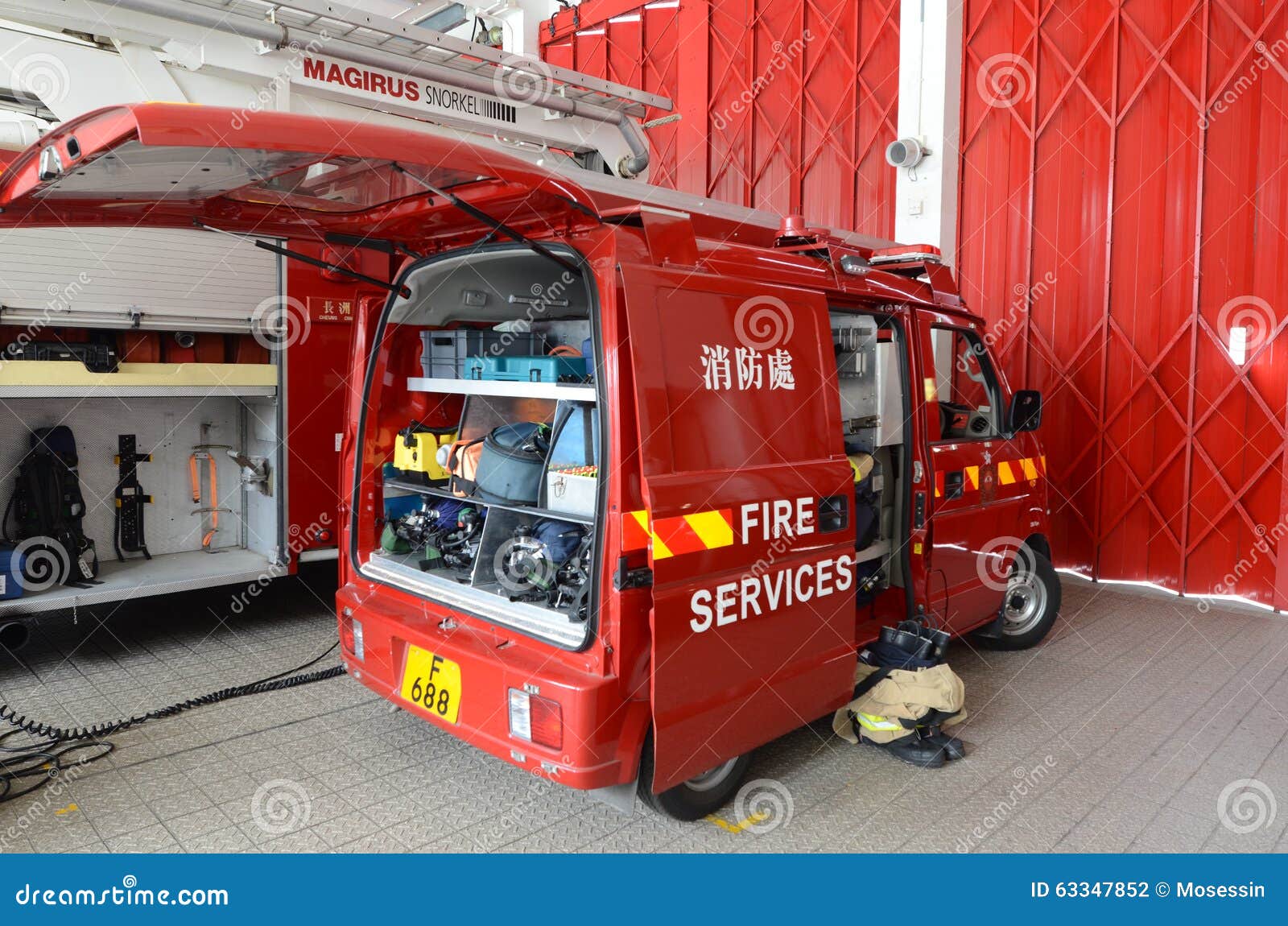 Firefighting apparatus editorial photography. Image of fire - 63347852