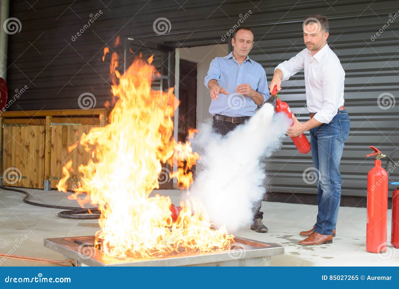 Firefighting Drill in Building Stock Image - Image of variety, vessel ...
