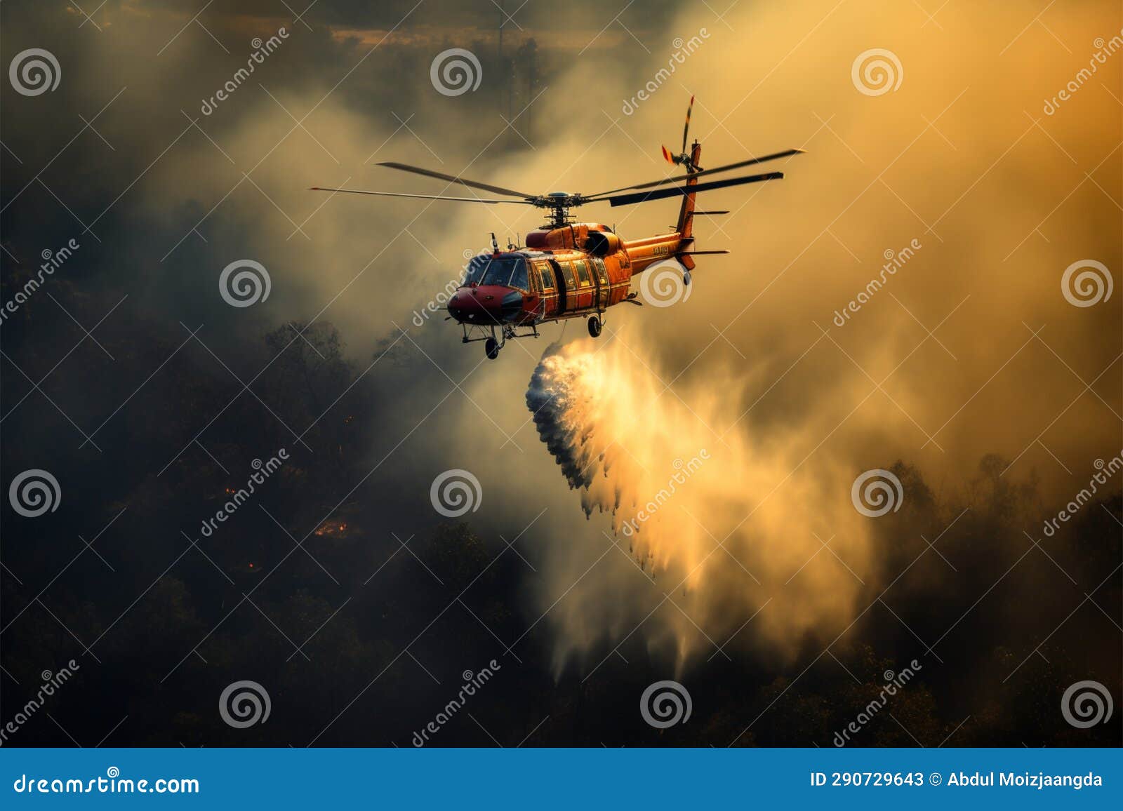 Firefighting Helicopter Aids by Dousing Wildfire with Precision Water ...