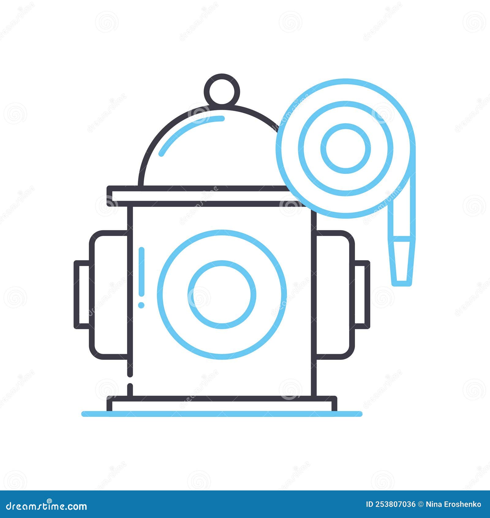 Firefighting Line Icon, Outline Symbol, Vector Illustration, Concept ...