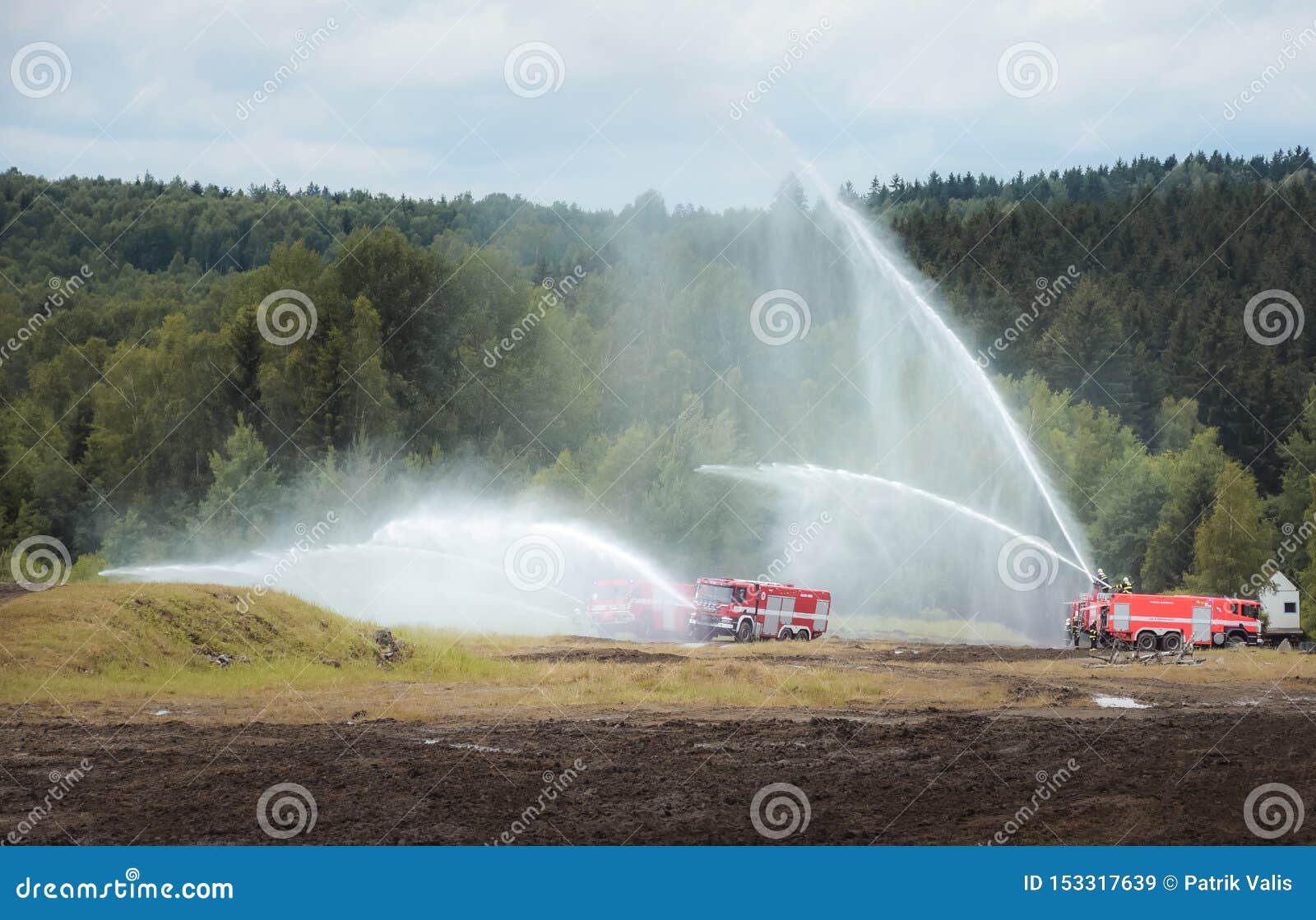 Firefighting Rescue in Nature. Stock Image - Image of disaster, helping ...
