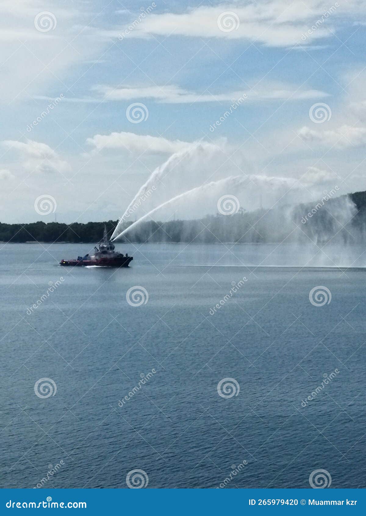 Firefighting Training with a Boat in Extinguishing Fires in the Middle ...
