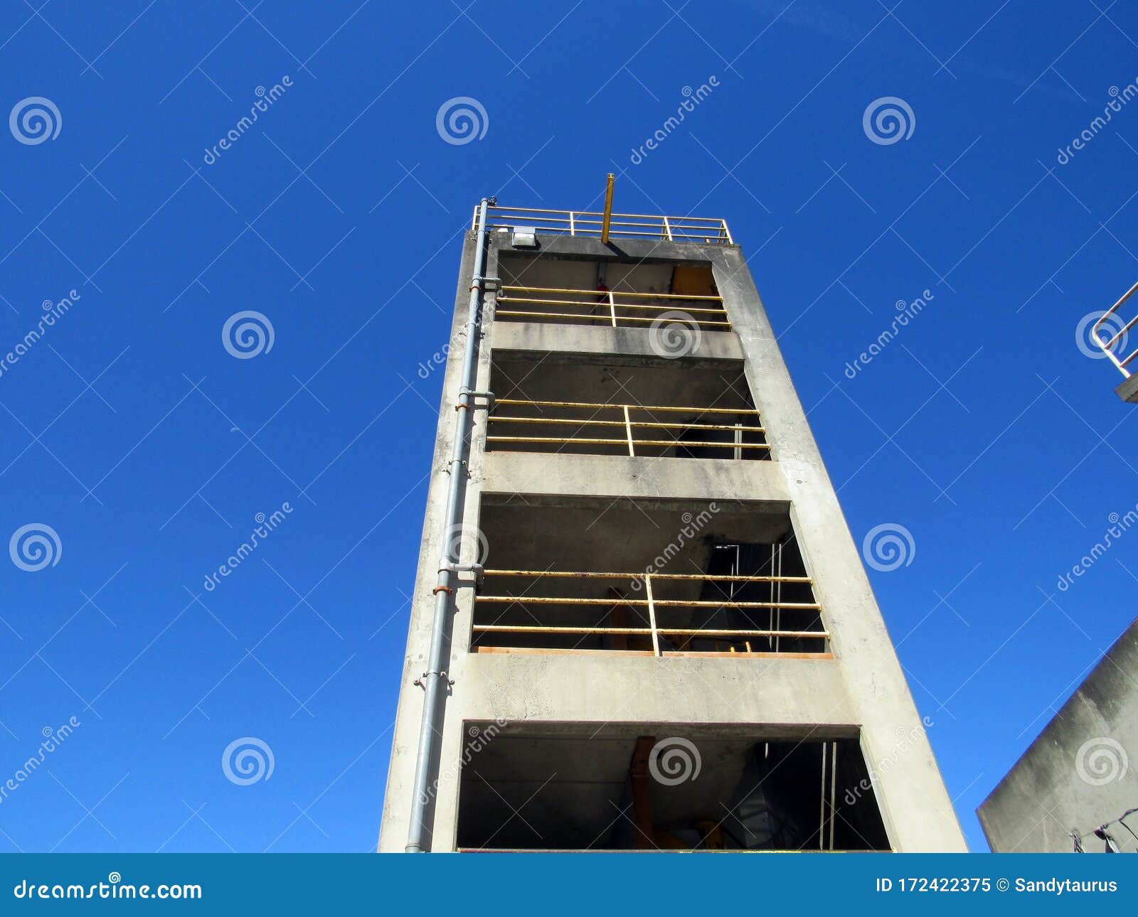Firefighting Training Tower for Drills and Practice Stock Image - Image ...