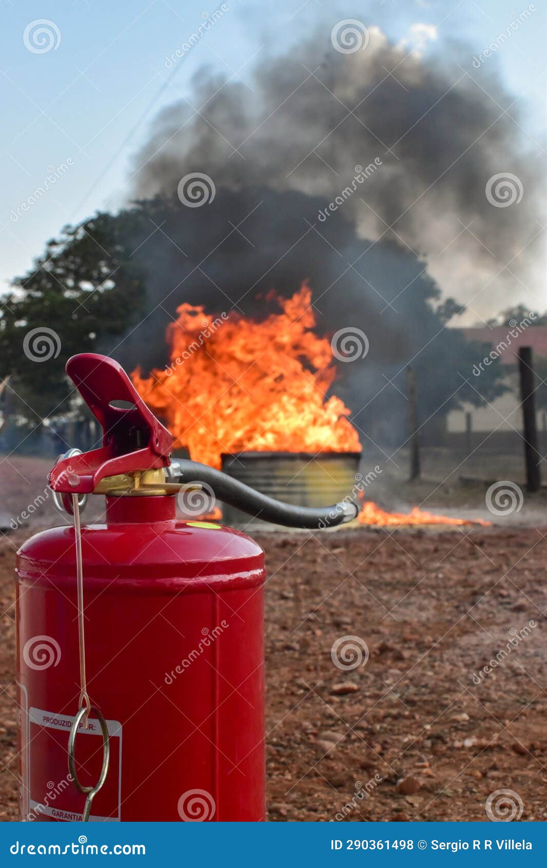 Firefighting training stock photo. Image of screenshot - 290361498