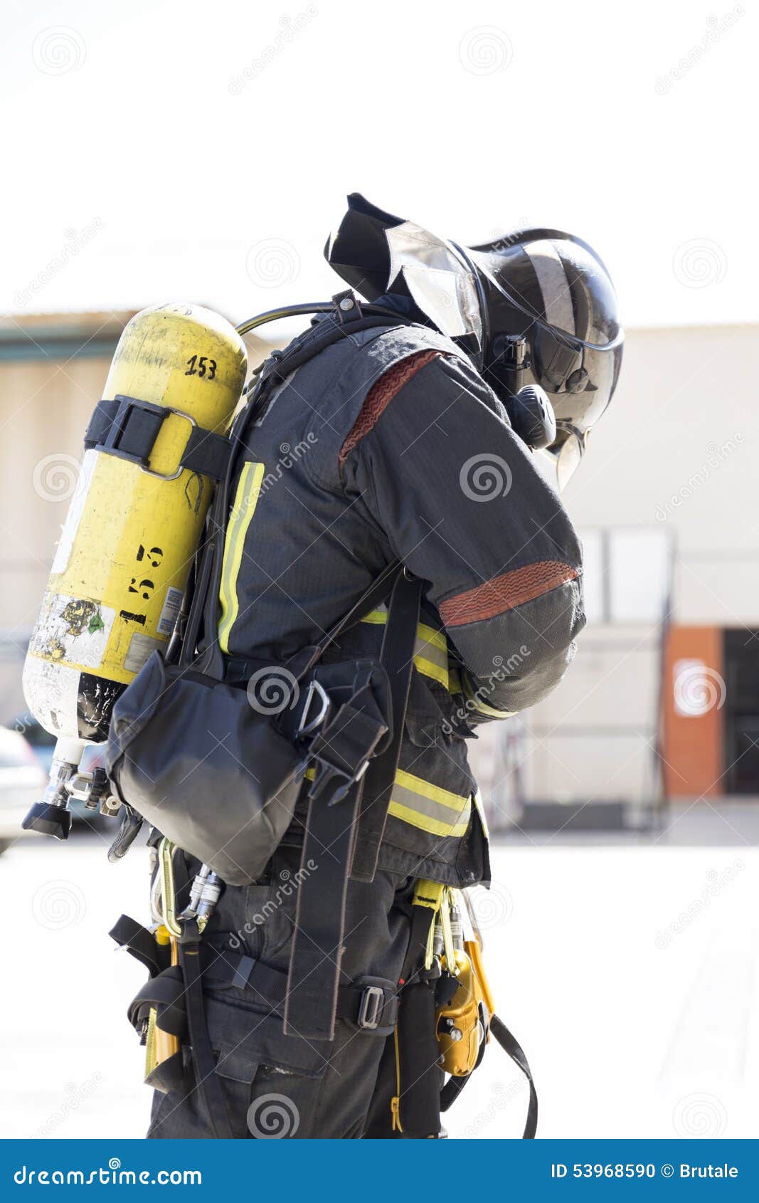 Firefighting works stock photo. Image of fire, person - 53968590