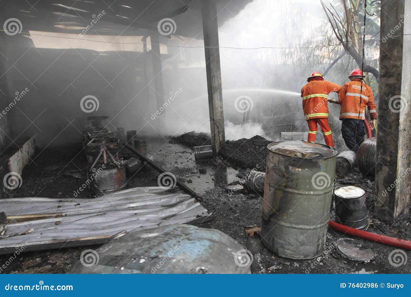 Firefigthers editorial photo. Image of city, java, extinguish - 76402986