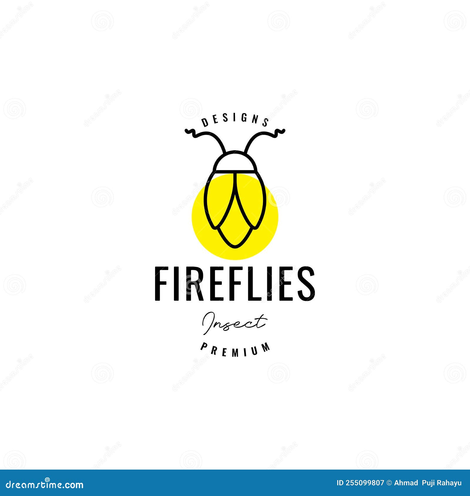 Fireflies with Lighting Abstract Logo Stock Vector - Illustration of ...