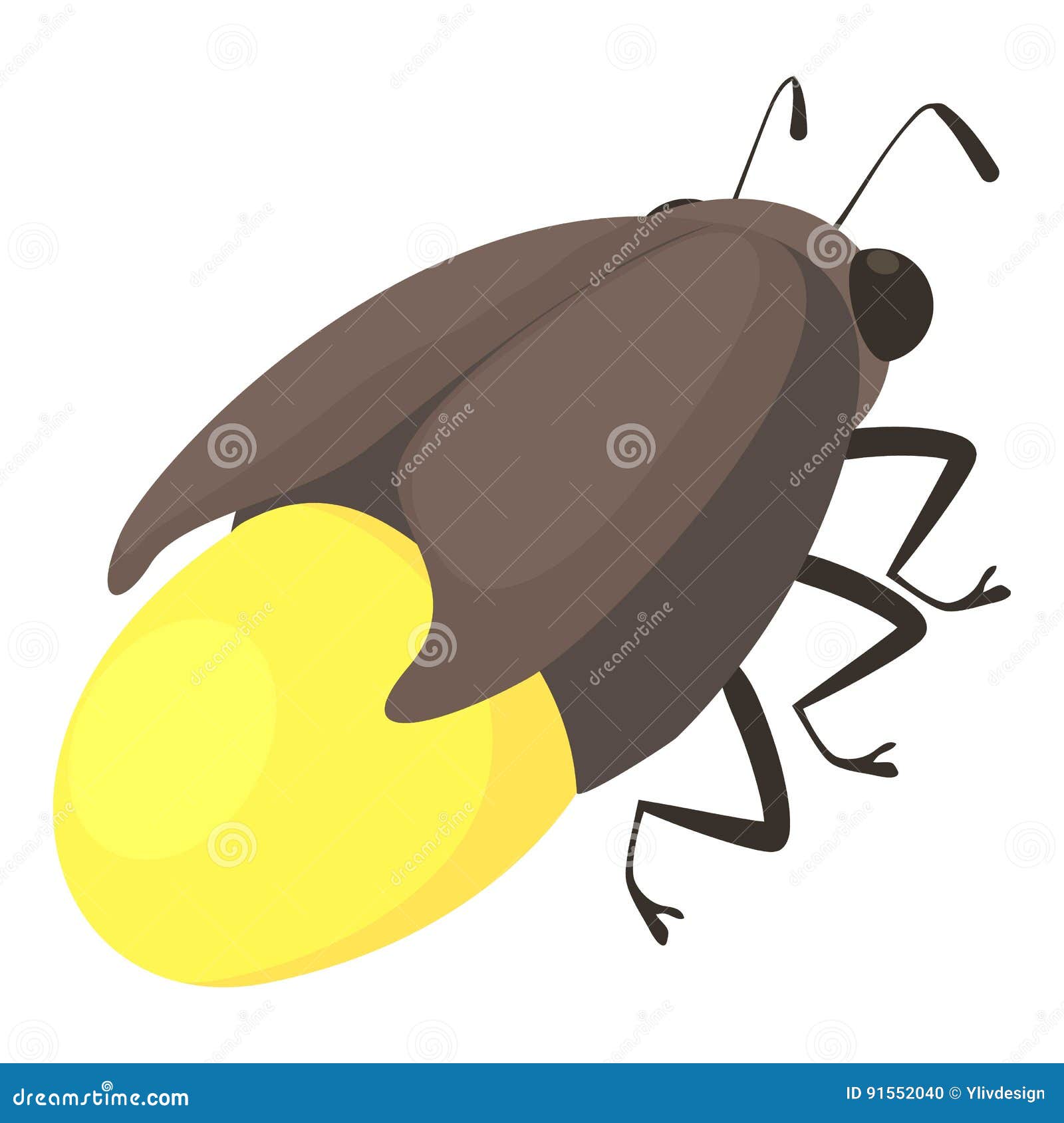 Firefly Bug Icon, Cartoon Style Stock Vector - Illustration of animal ...