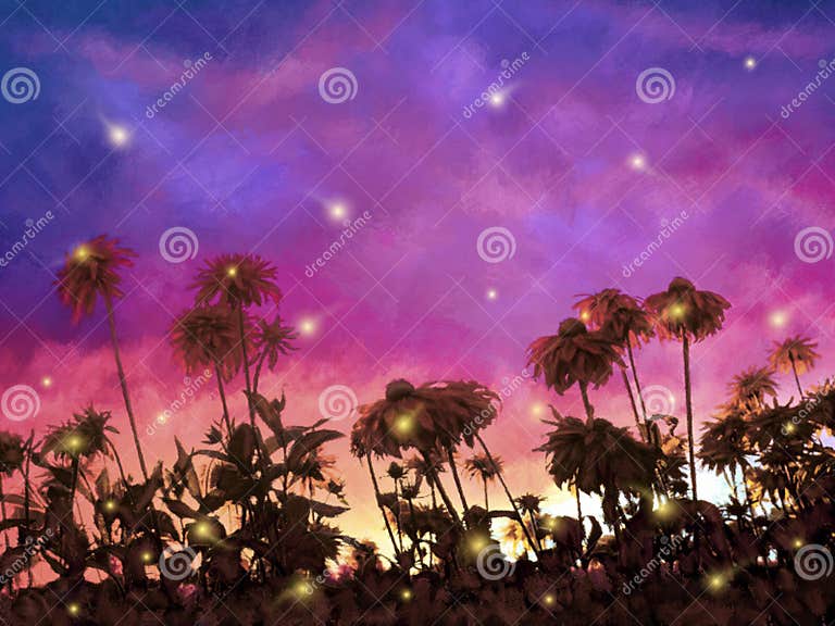 Firefly Dance stock illustration. Illustration of graphic - 2702216