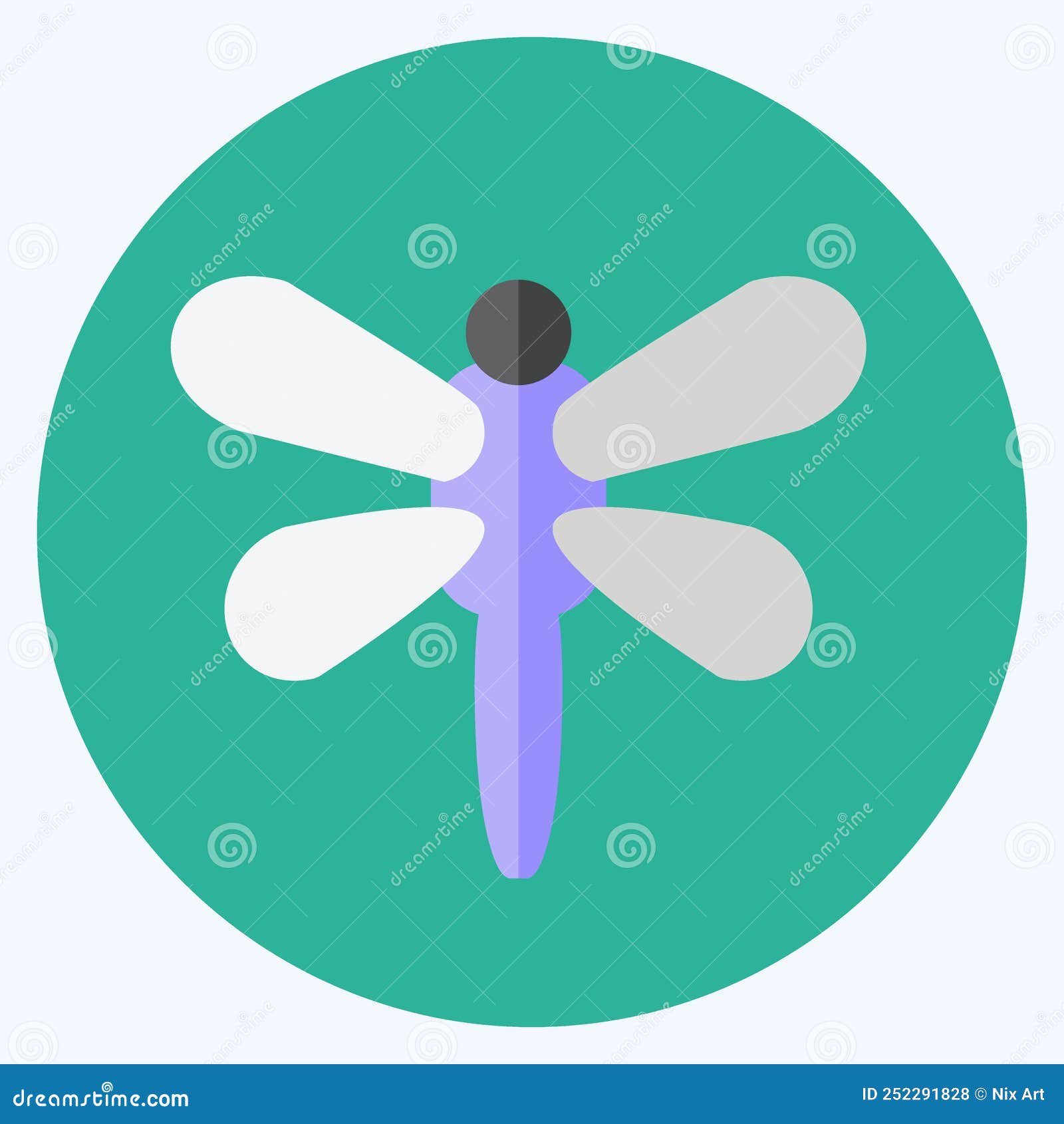 Firefly Icon in Trendy Flat Style Isolated on Soft Blue Background ...