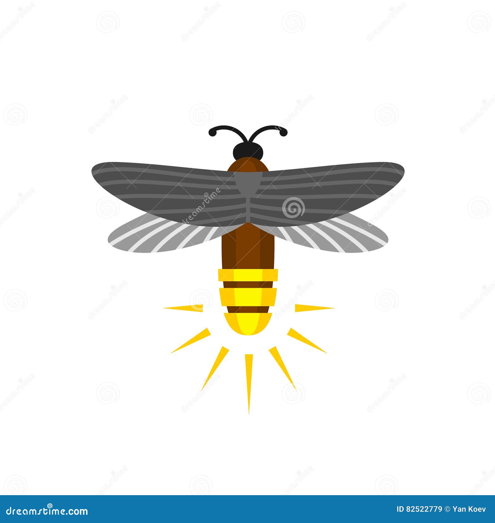 Firefly Isolated Cartoon Vector Logo Stock Vector - Illustration of ... Firefly Isolated Cartoon Vector Logo Stock Vector - Illustration of ...