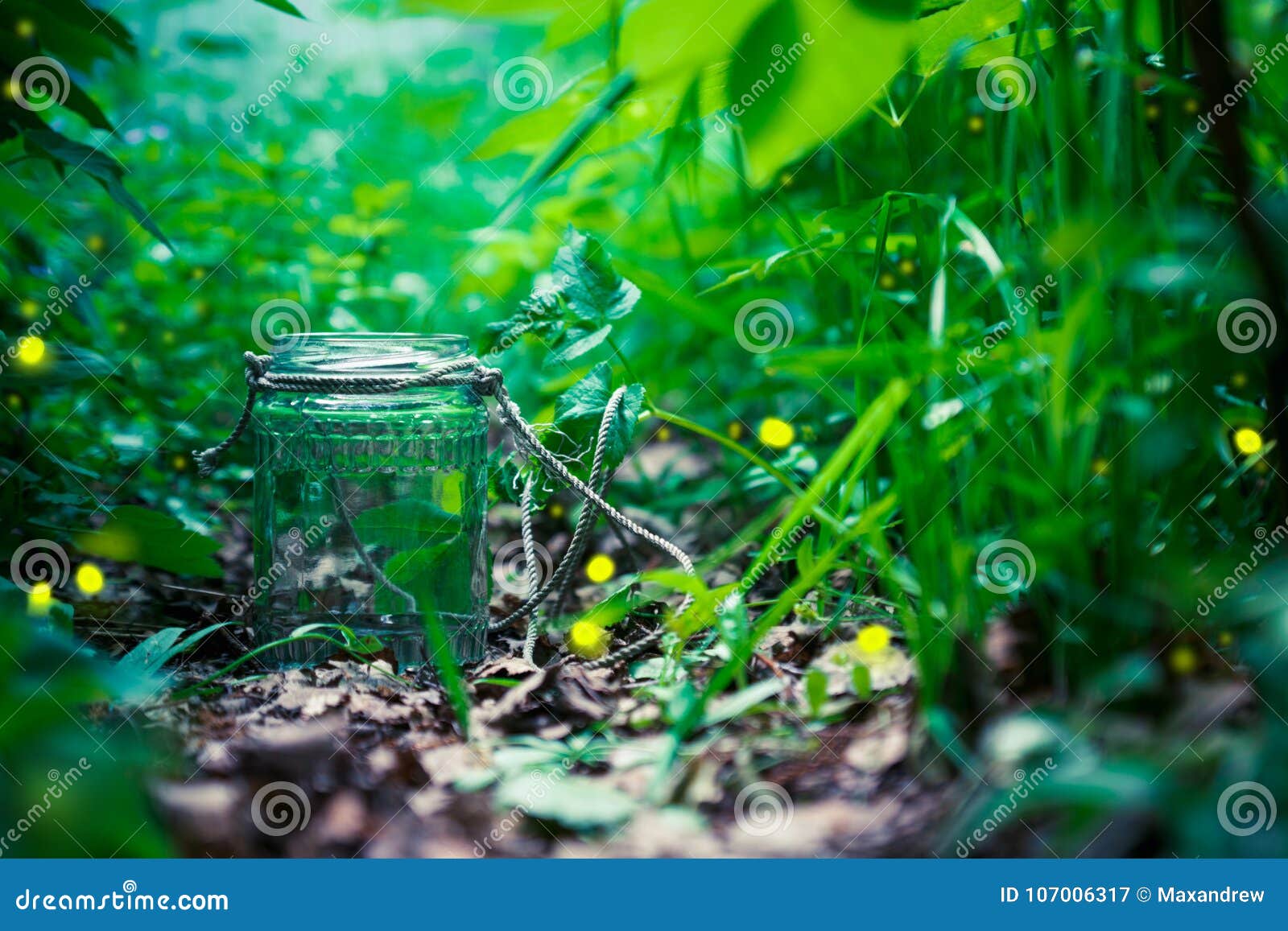 Firefly in a jar stock image. Image of fashioned, luminescence - 107006317