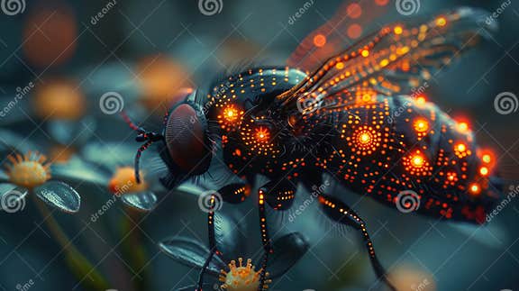 Firefly with LED Light Patterns Communicating Codes in the Encrypted ...