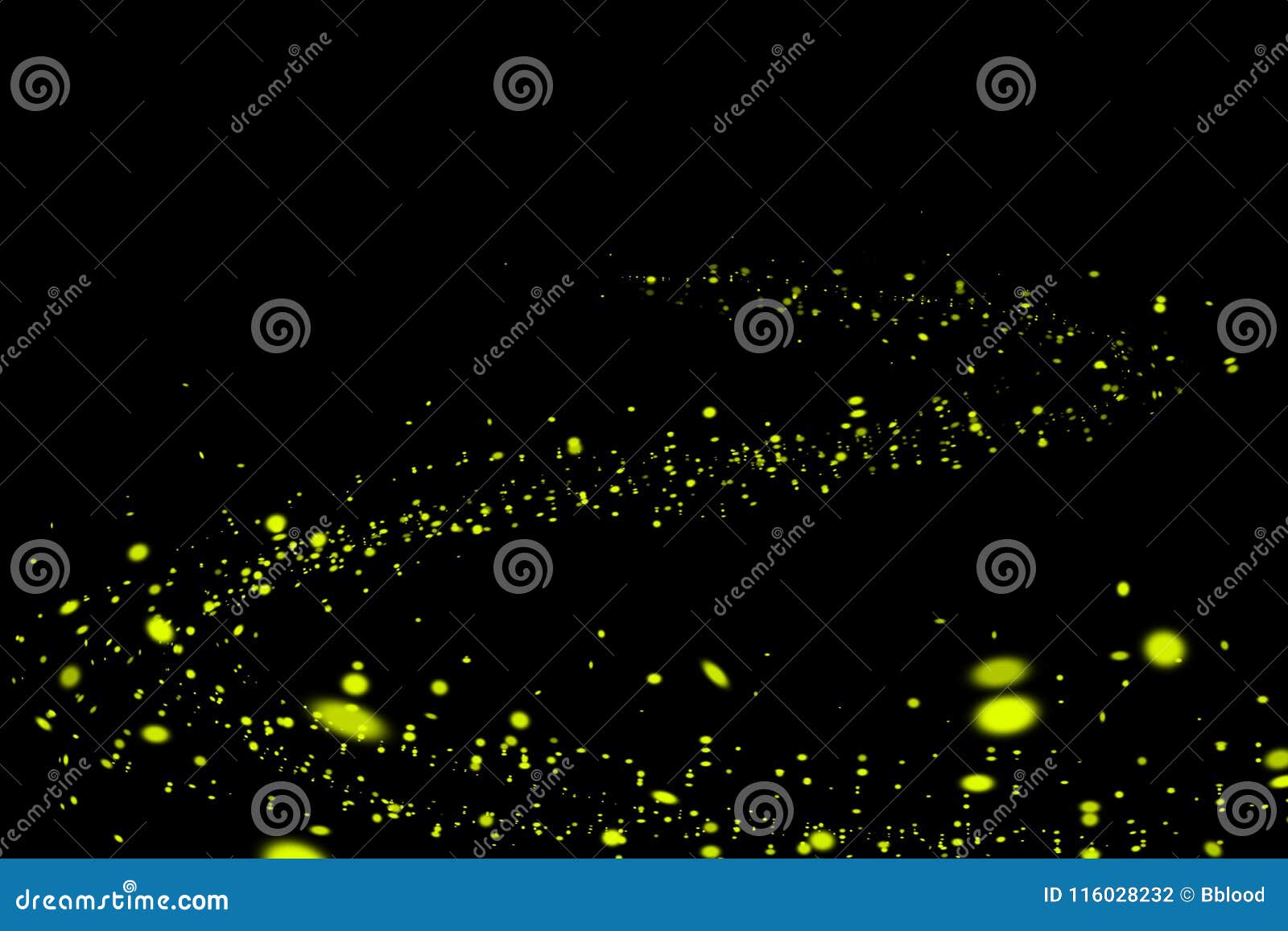 Firefly, Lightning Bugs on Black Background Stock Photo - Image of ...
