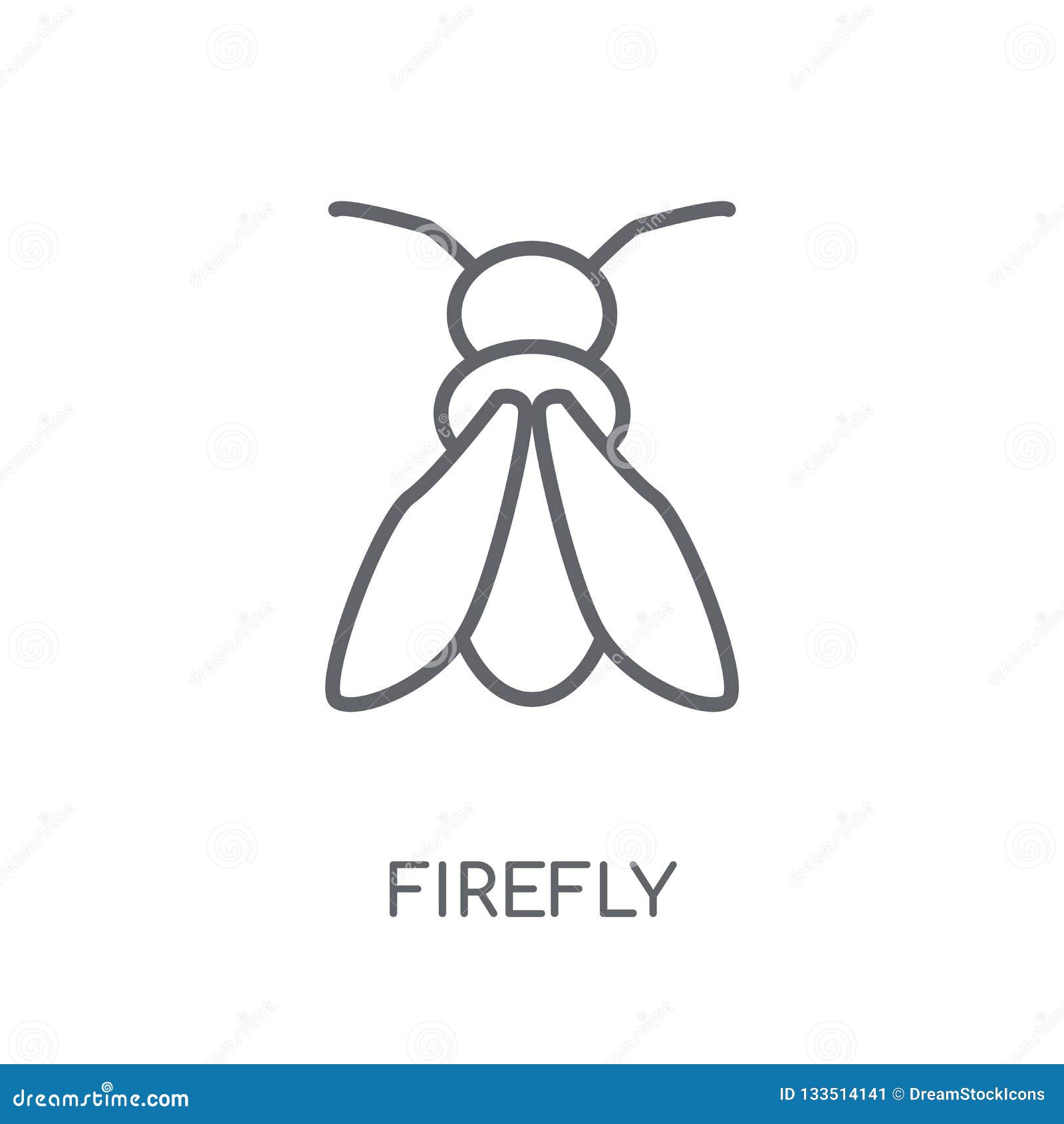 Firefly Linear Icon. Modern Outline Firefly Logo Concept on Whit Stock ...