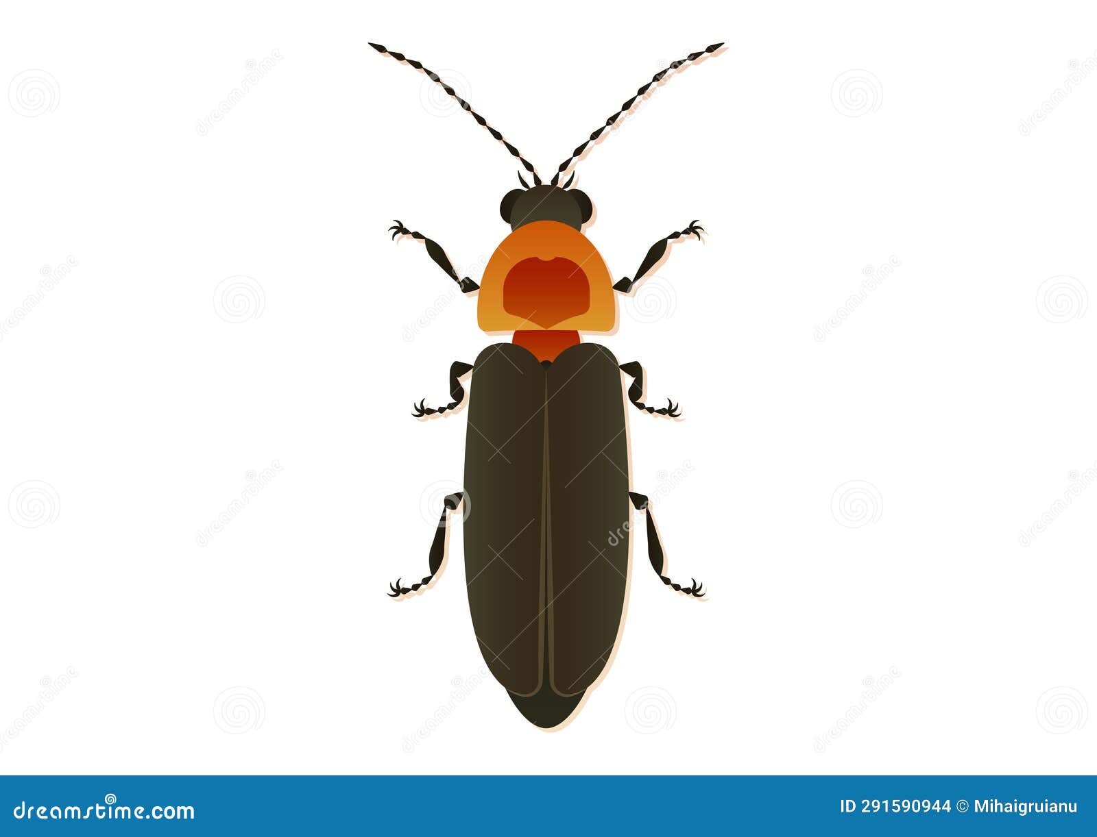Firefly Insect Cartoon Illustration Isolated On White Background ...