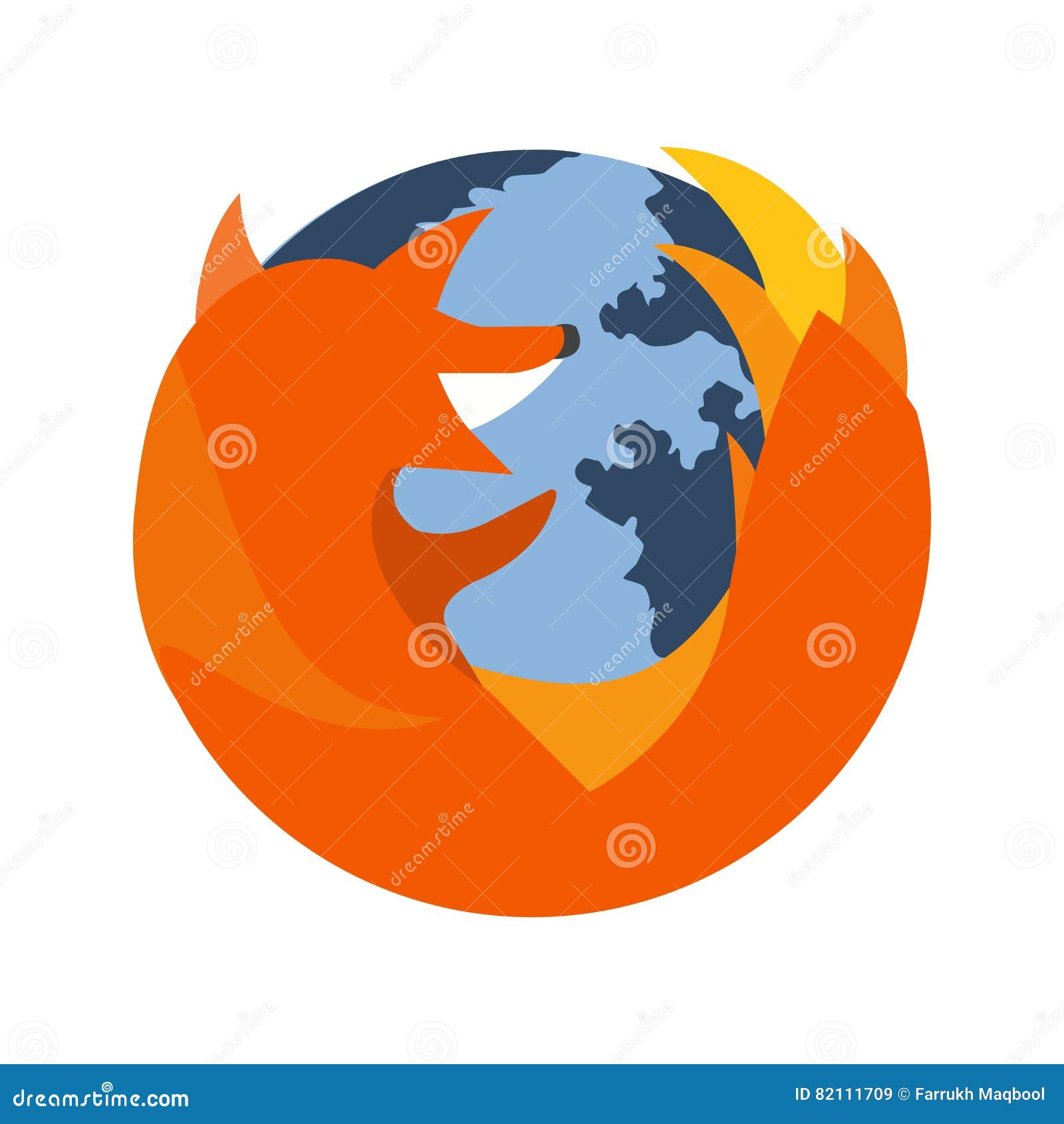 Firefox Cartoon Vector | CartoonDealer.com #82111709