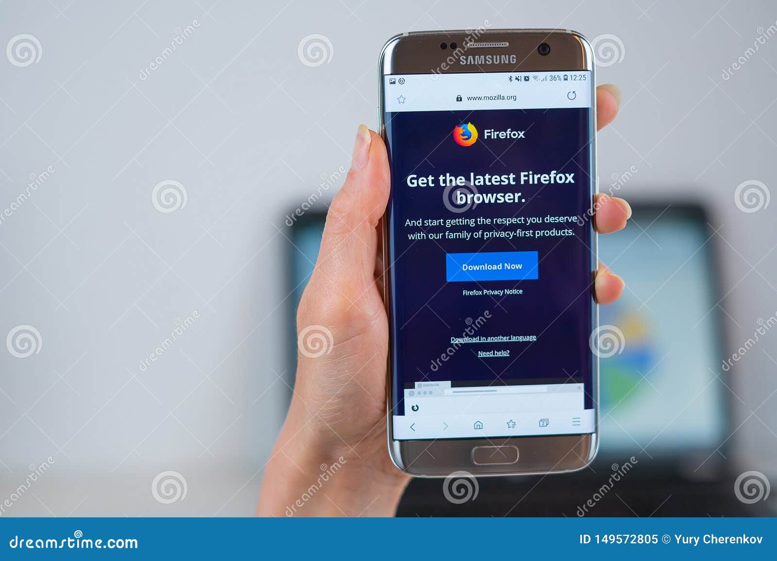 FireFox Web Site Opened on the Mobile Editorial Image - Image of ...