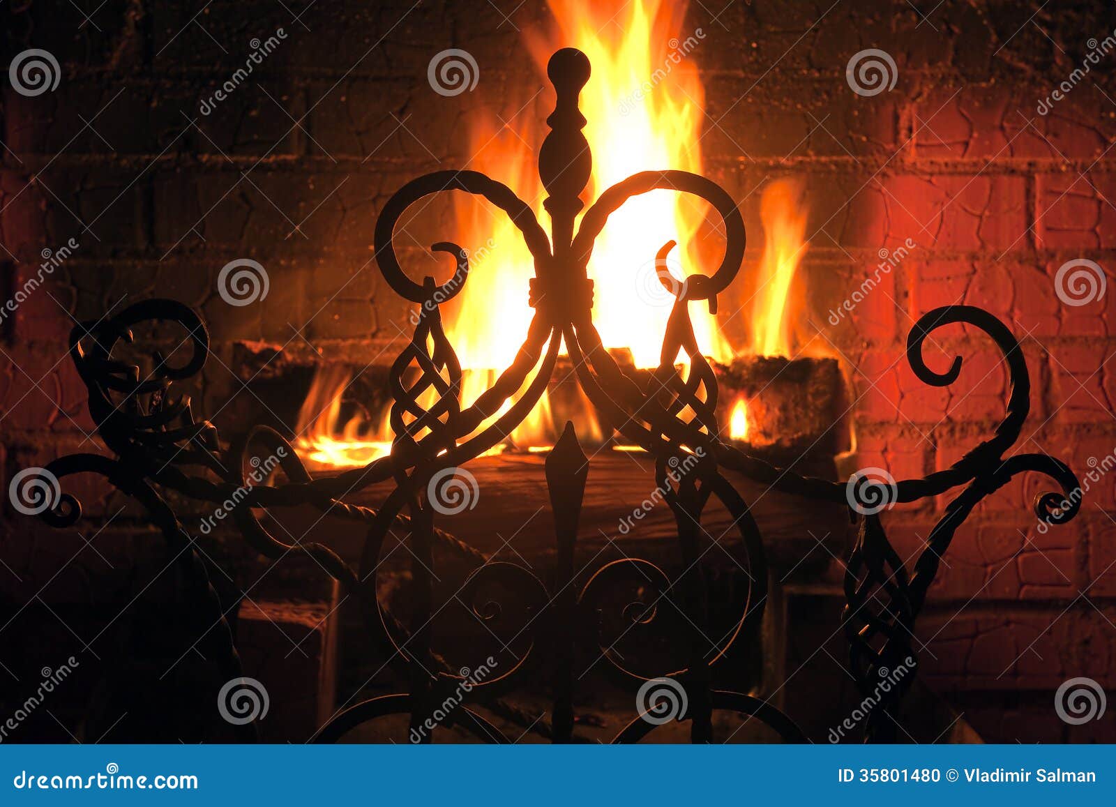 Fireguard stock photo. Image of flaming, cooking, flames - 35801480