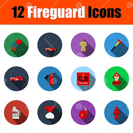 Fireguard Icon Set stock vector. Illustration of safety - 229392909