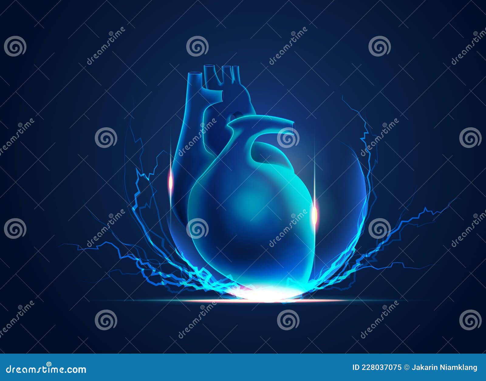 FireHeart stock vector. Illustration of digital, cardiogram - 228037075