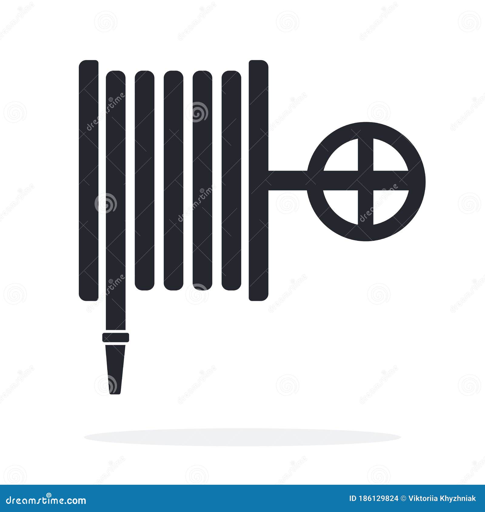 Firehose Vector Icon Flat Isolated Stock Vector - Illustration of ...