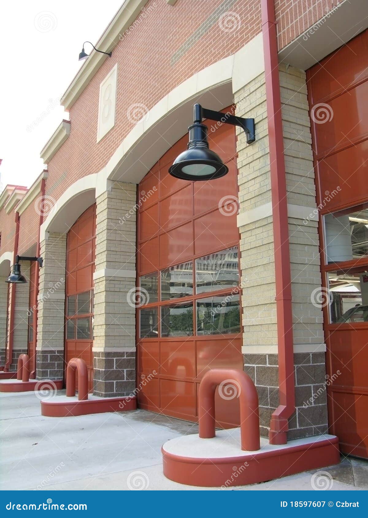 Firehouse Bay Doors stock image. Image of industrial - 18597607