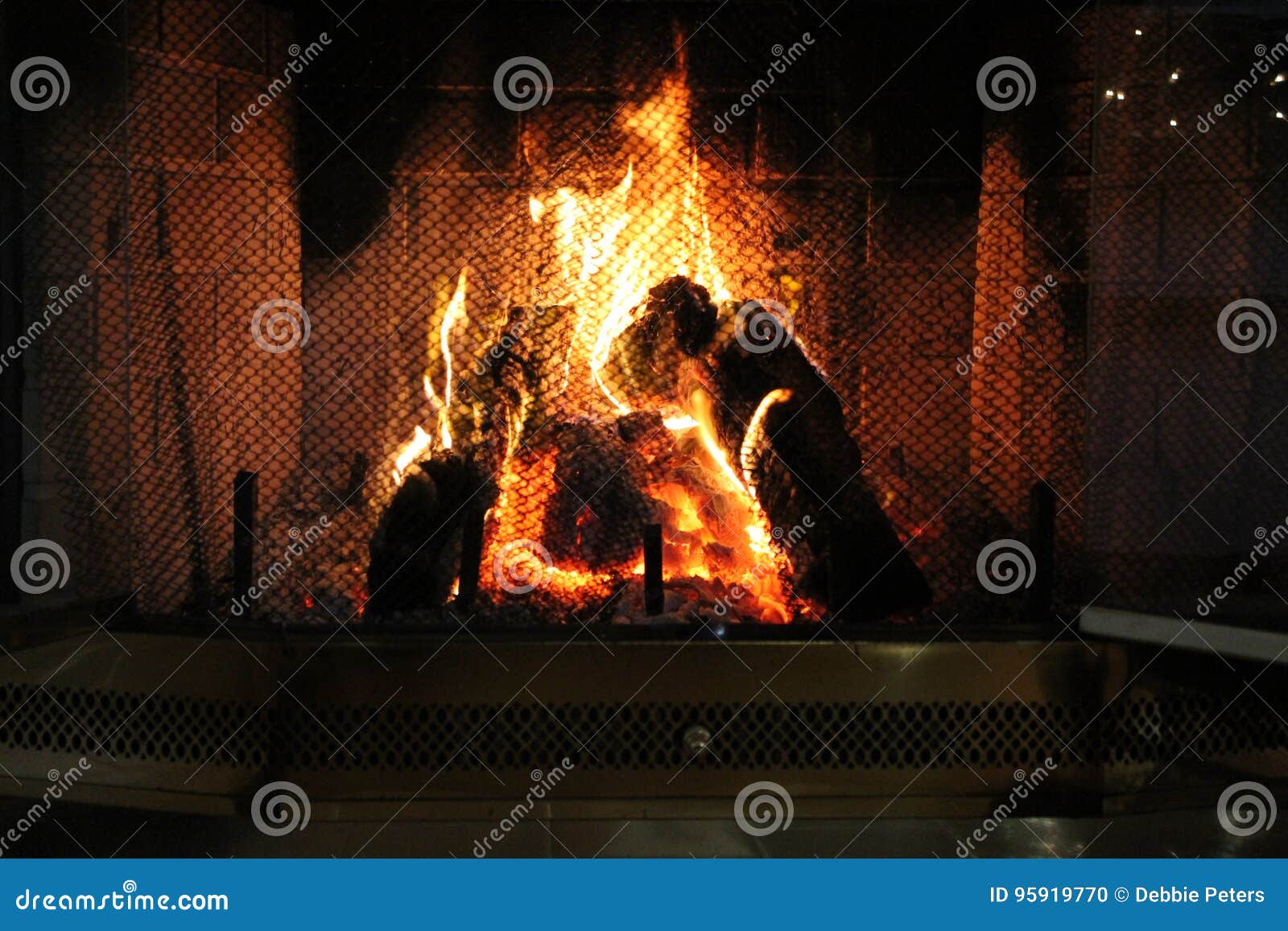 Firelight Burning Bright stock photo. Image of fire, night - 95919770