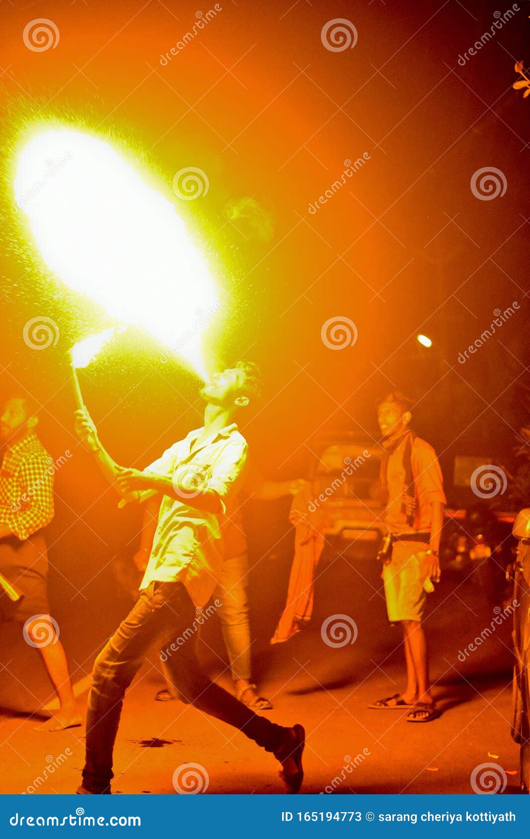 Firelight Kannur Kerala Magich Light Fire Editorial Stock Photo - Image ...