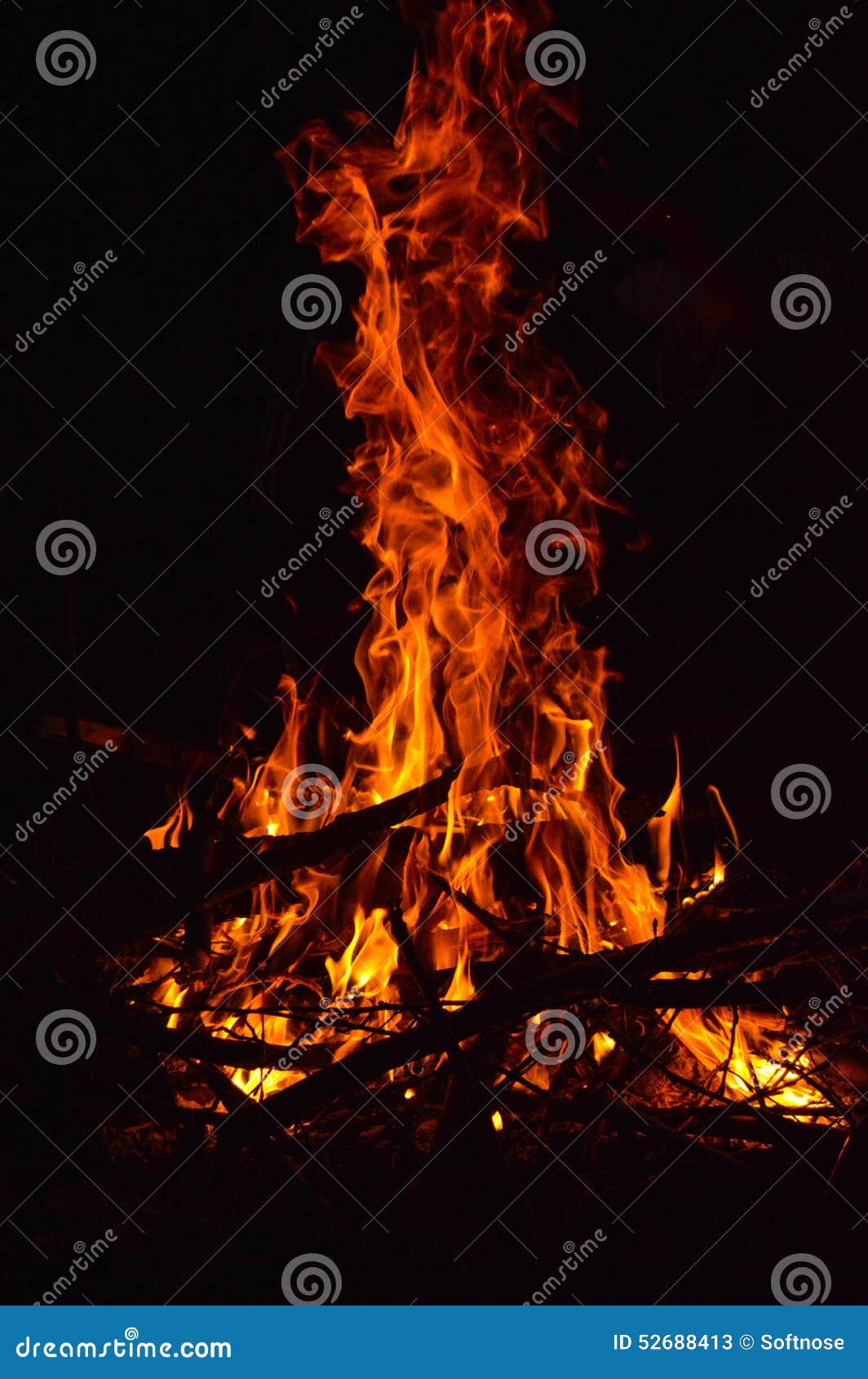 Firelight stock image. Image of everning, firelight, fire - 52688413