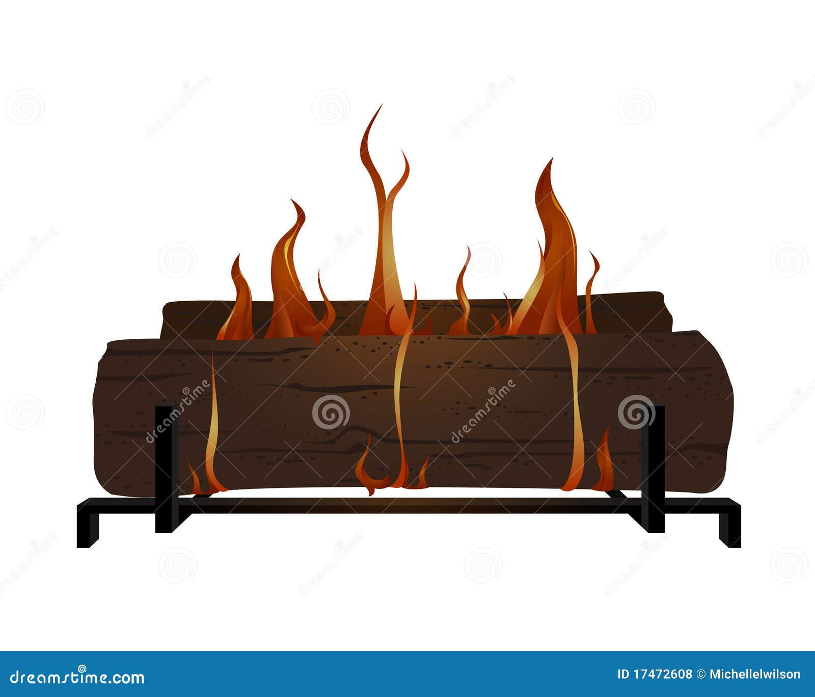 Firelogs stock vector. Illustration of holiday, logs - 17472608
