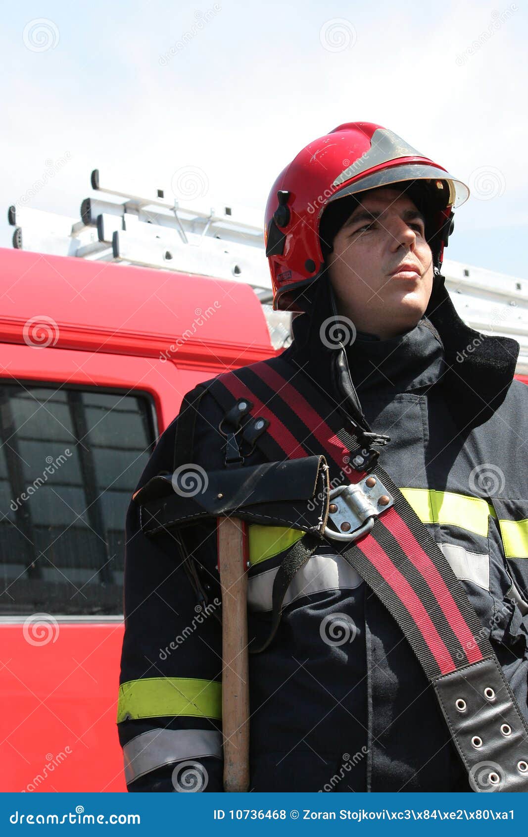 Fireman stock photo. Image of rescue, services, helmet - 10736468