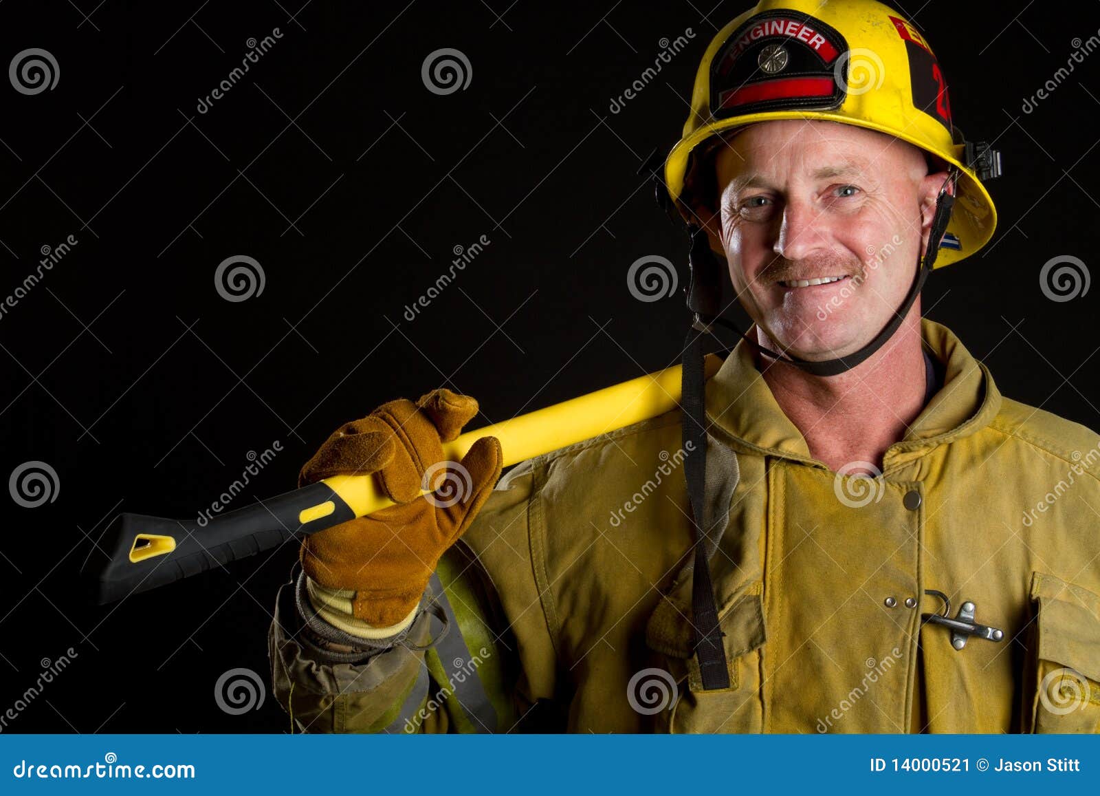 Fireman stock image. Image of copy, hero, equipment, coat - 14000521