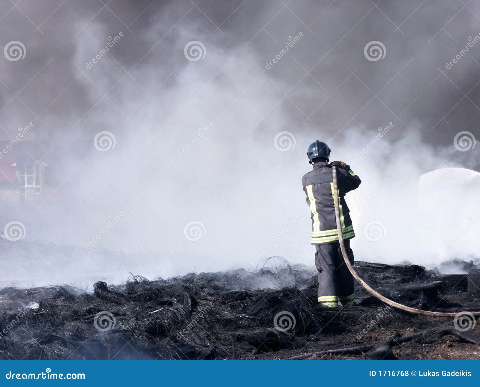 Fireman stock photo. Image of fireman, smoke, burn, disaster - 1716768