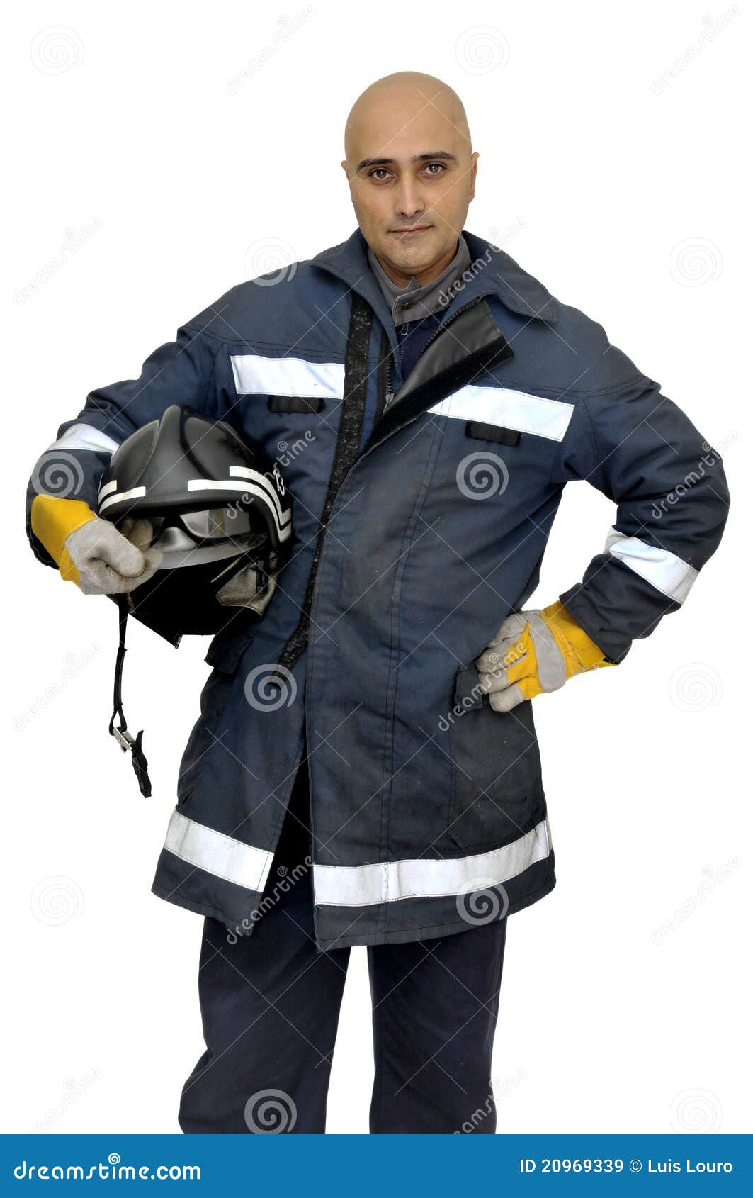 Fireman stock image. Image of isolated, caucasian, real - 20969339