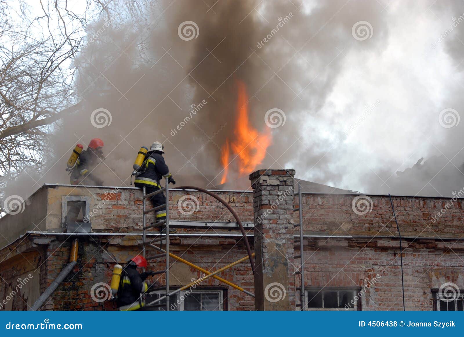 Fireman stock photo. Image of building, flame, danger - 4506438