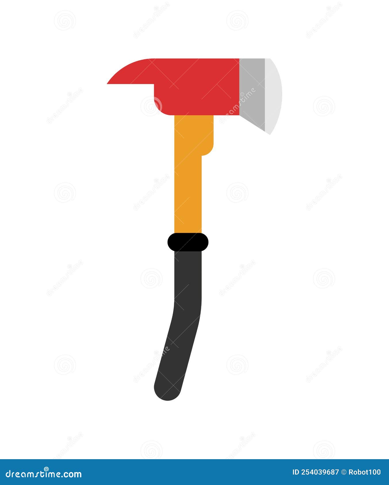 Fireman Axe Isolated. Firefighter Axe Vector Illustration Stock Vector ...