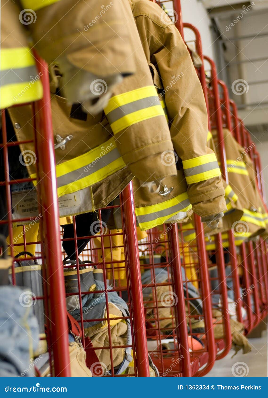 Fireman Coats 2 stock photo. Image of coat, visibility - 1362334