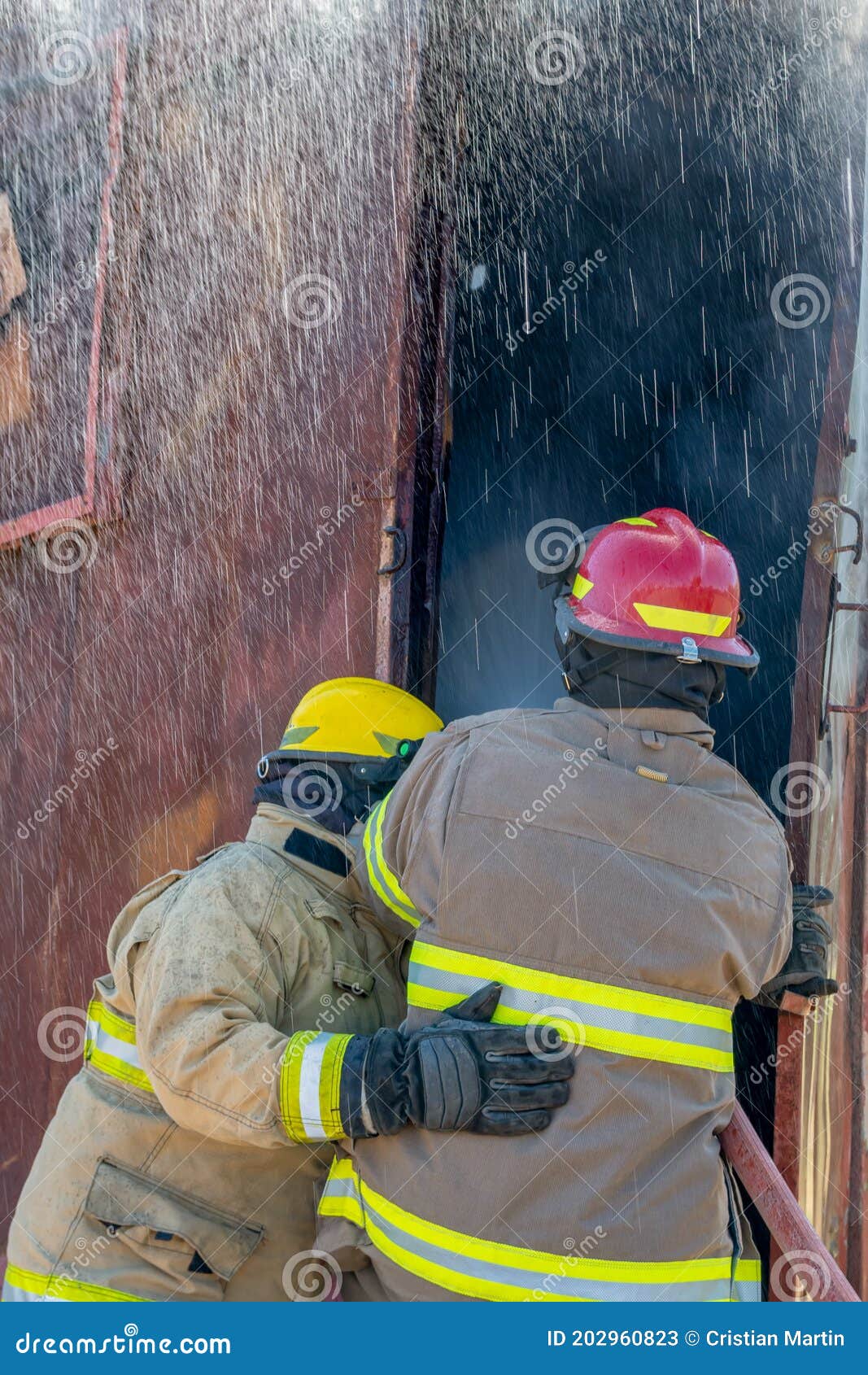 Fireman And The Fire Engine Royalty-Free Stock Image | CartoonDealer ...