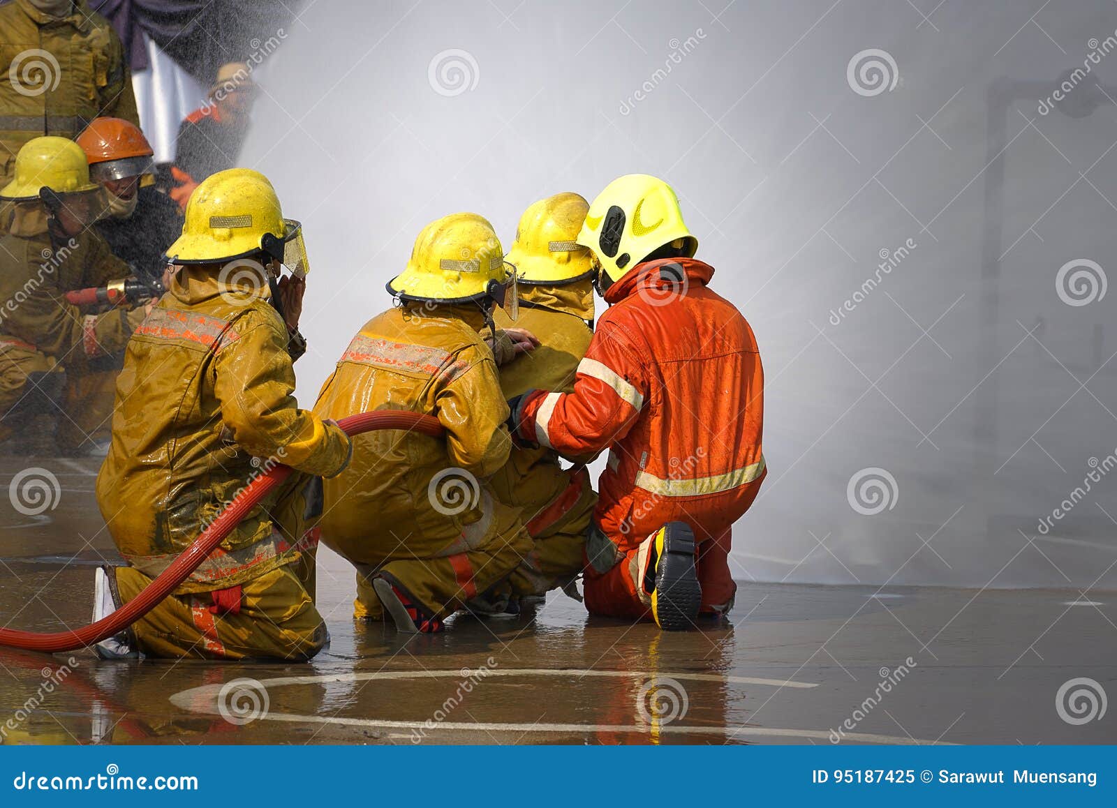 Fireman. Firefighters Training. Editorial Image - Image of danger ...