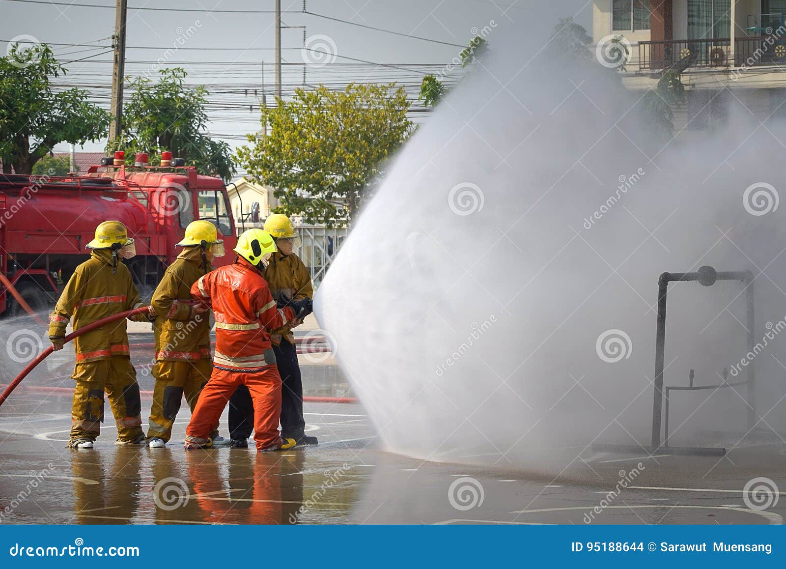 Fireman. Firefighters Training. Editorial Stock Image - Image of brave ...