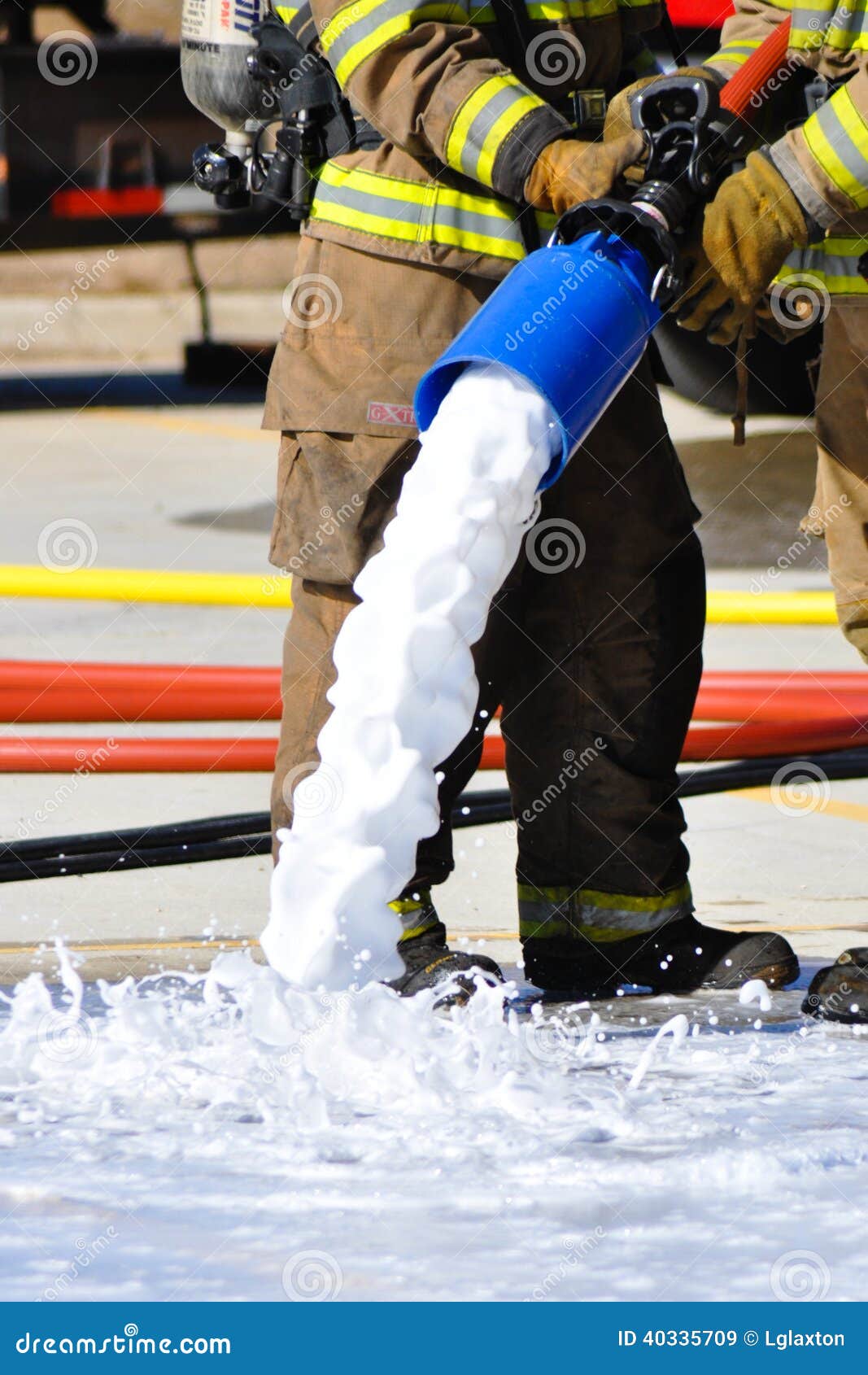 Fireman Foam Nozzle stock image. Image of foam, fighter - 40335709