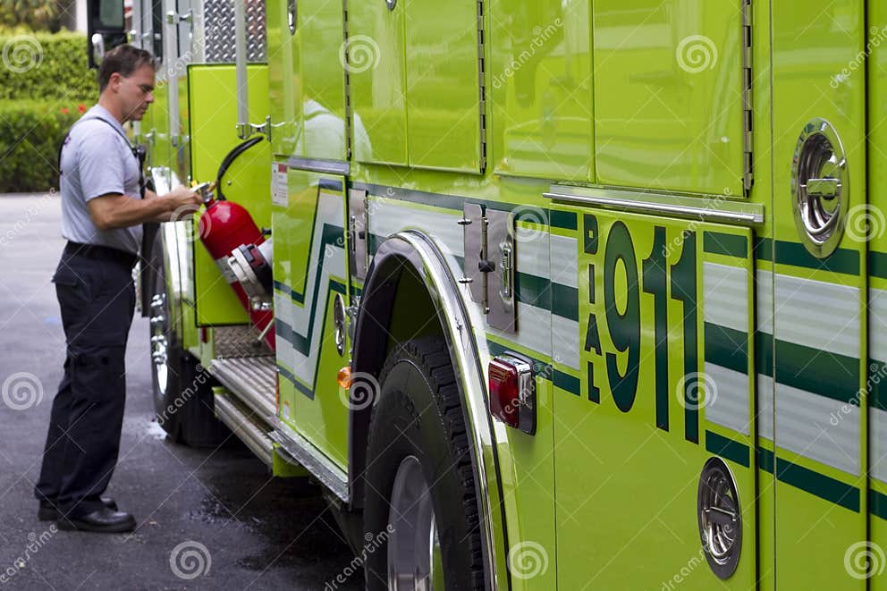 Fireman getting ready stock image. Image of worker, fireman - 14538771