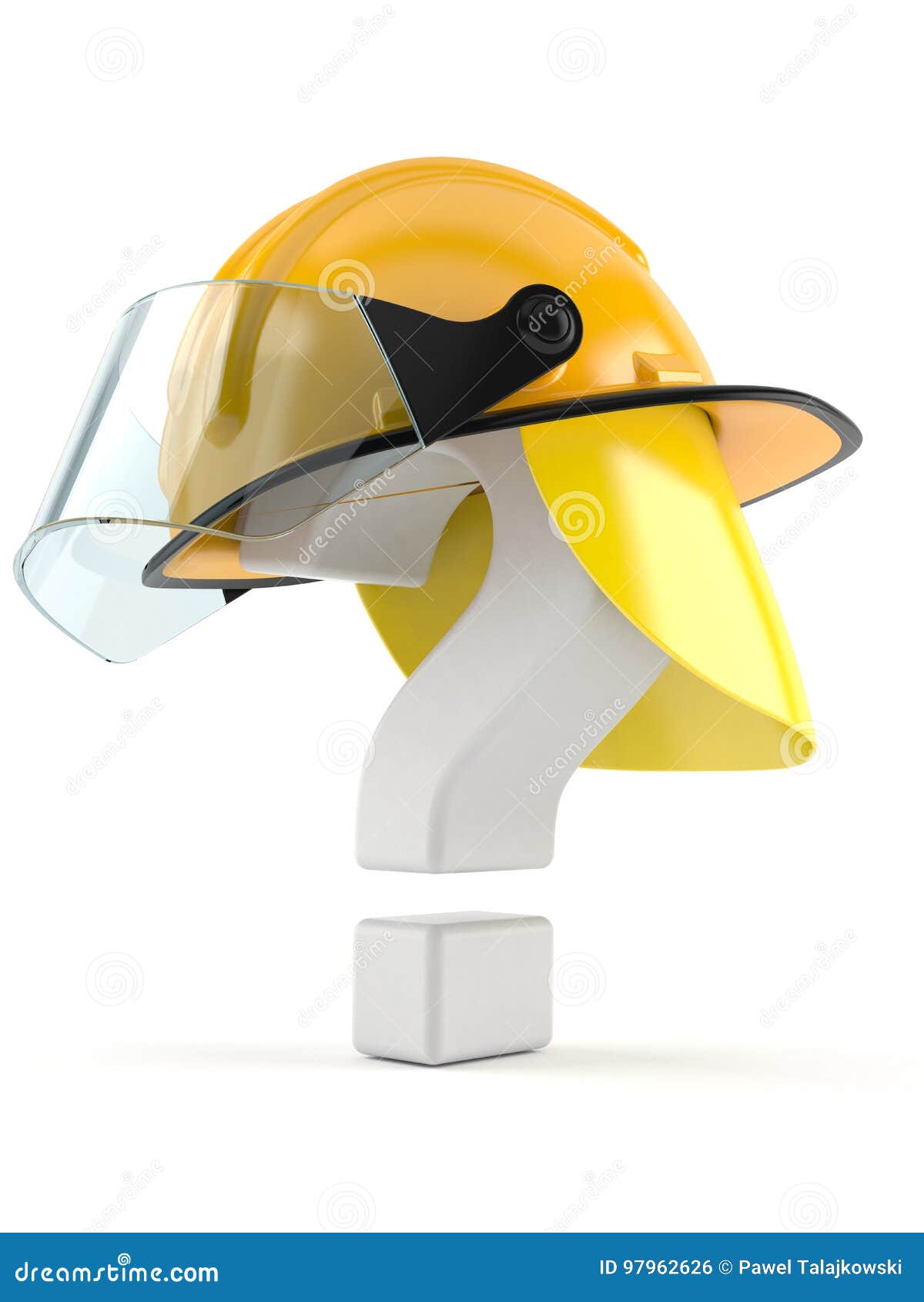 Fireman Helmet With Question Mark Stock Photography | CartoonDealer.com ...