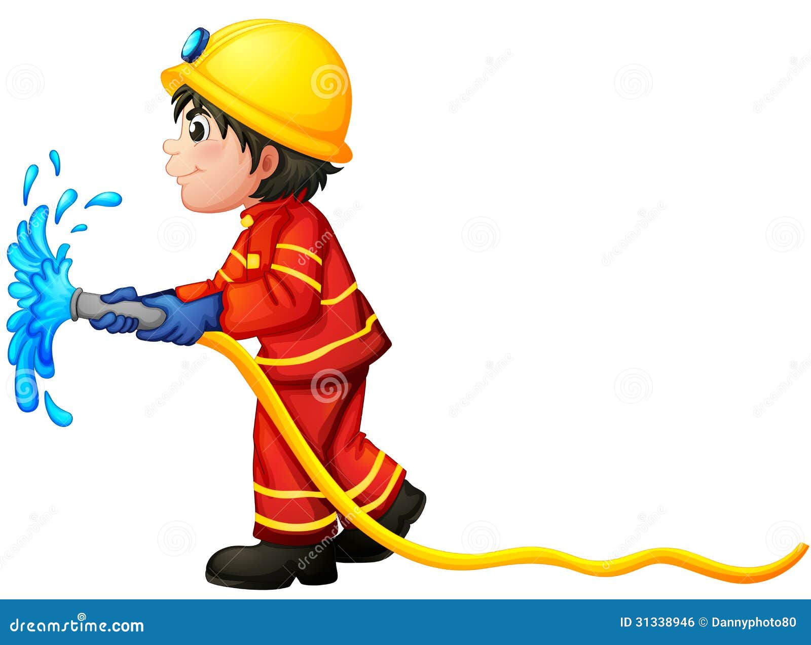Fireman Holding Yellow Water Hose Stock Illustrations – 16 Fireman ...